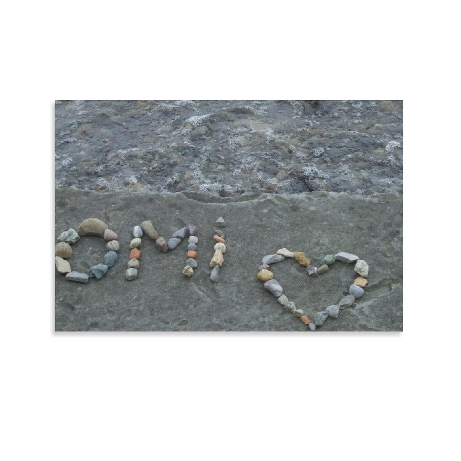A Heart-shaped Pattern Formed By Pebbles Canvas Art Poster And Wall Art ...