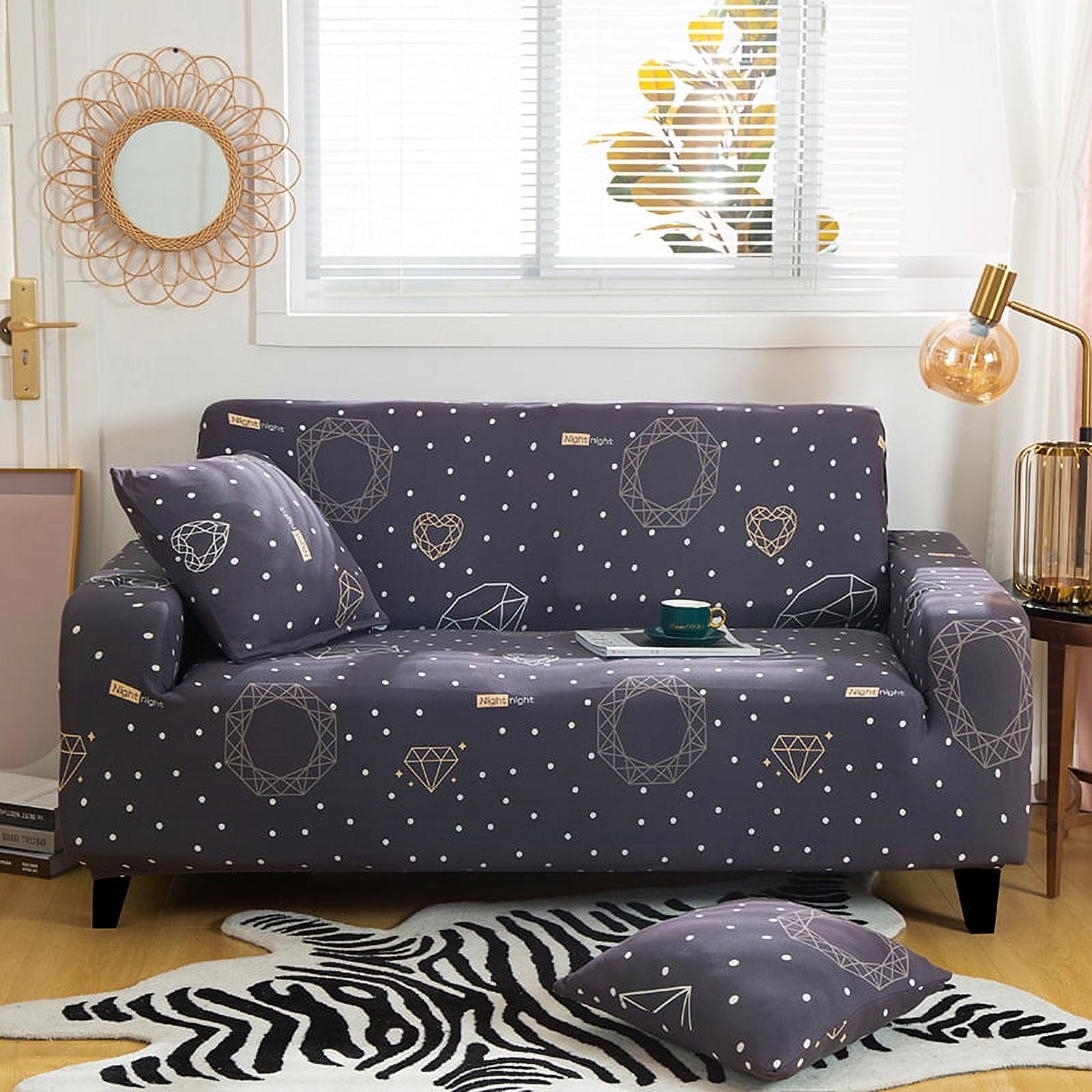 Heart-shaped Sofa Cover with Good Elasticity L-shaped Chaise Longue ...