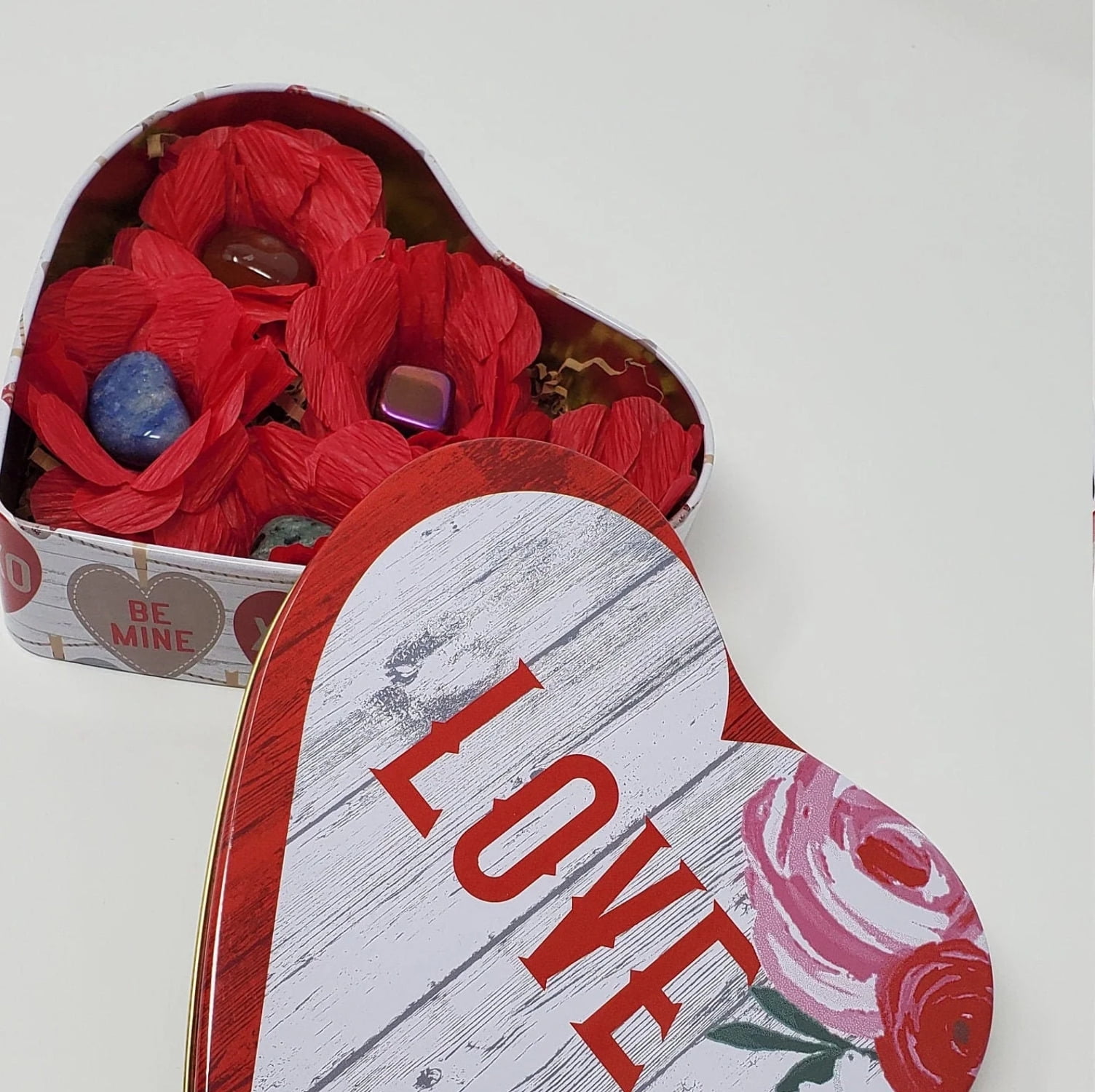 Heart shaped box of crystals, Crystal Chocolate Box, Valentines Day ...