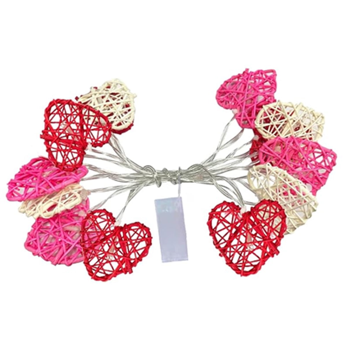 Heart shaped lamp retro rattan heart shaped lamp flashing light ...