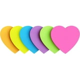 Heart-shaped sticky notes 6 colors bright color sticky notes 75 sheets ...