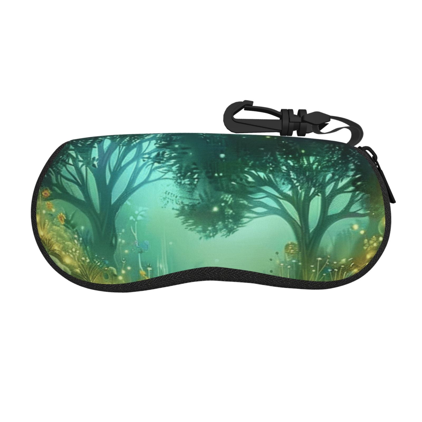 Heart-shaped tree close-up Eyes Soft Shell Glasses Case with Carabiner ...