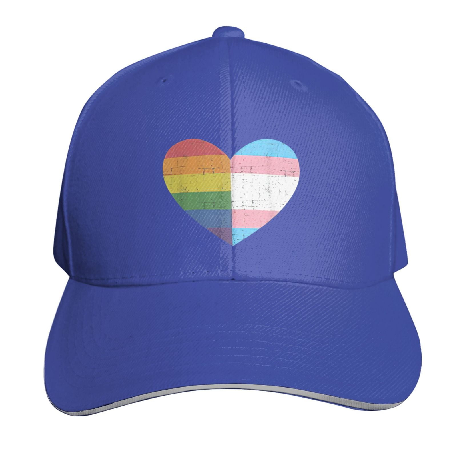 Heart with rainbow and transgender flag for pride month Baseball Caps ...