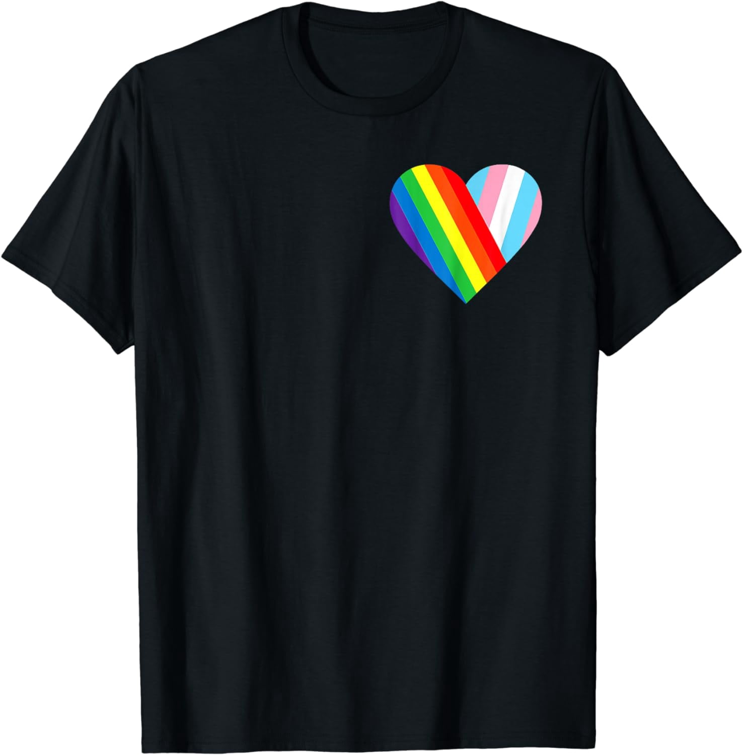 Heart with transgender flag for trans pride month 2024 T-Shirt ...