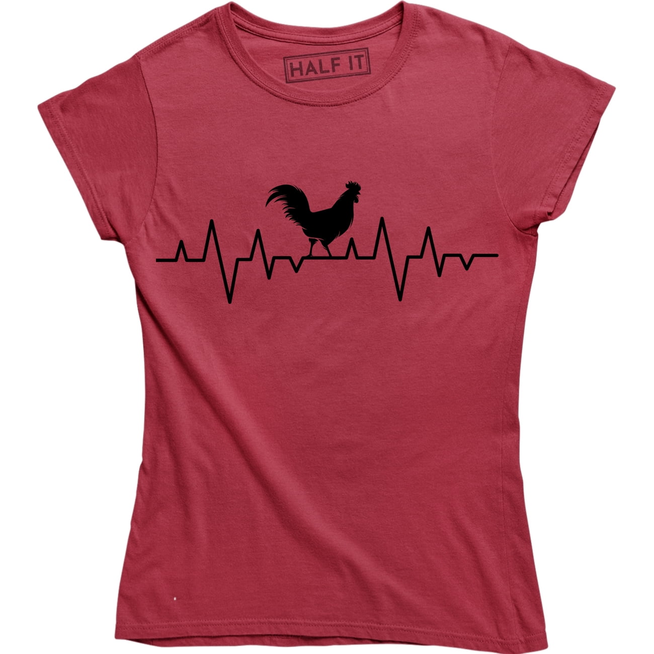 HeartBeats Chicken Rooster Lovers Funny Pulse Beating Women's T-Shirt ...