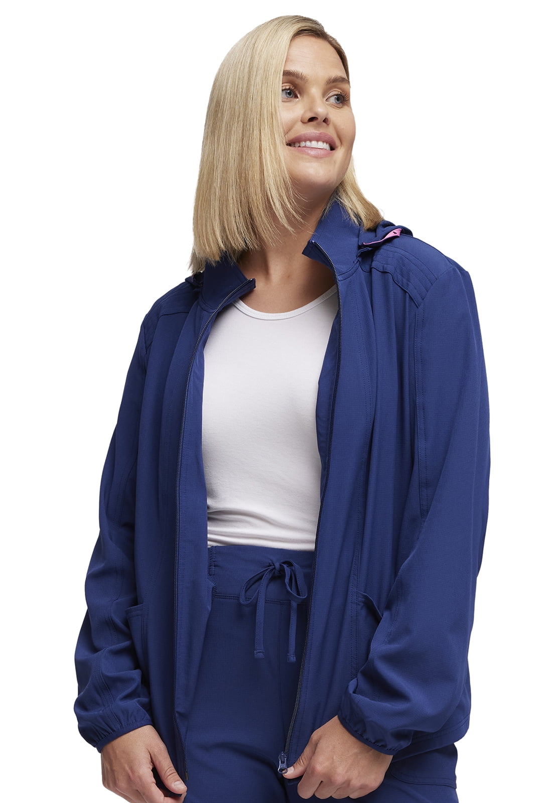 HeartSoul Break On Through Women's Zip Front Warm Up Scrubs Jacket ...