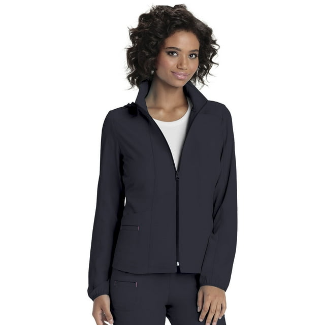 HeartSoul Break On Through Women's Zip Front Warm Up Scrubs Jacket ...