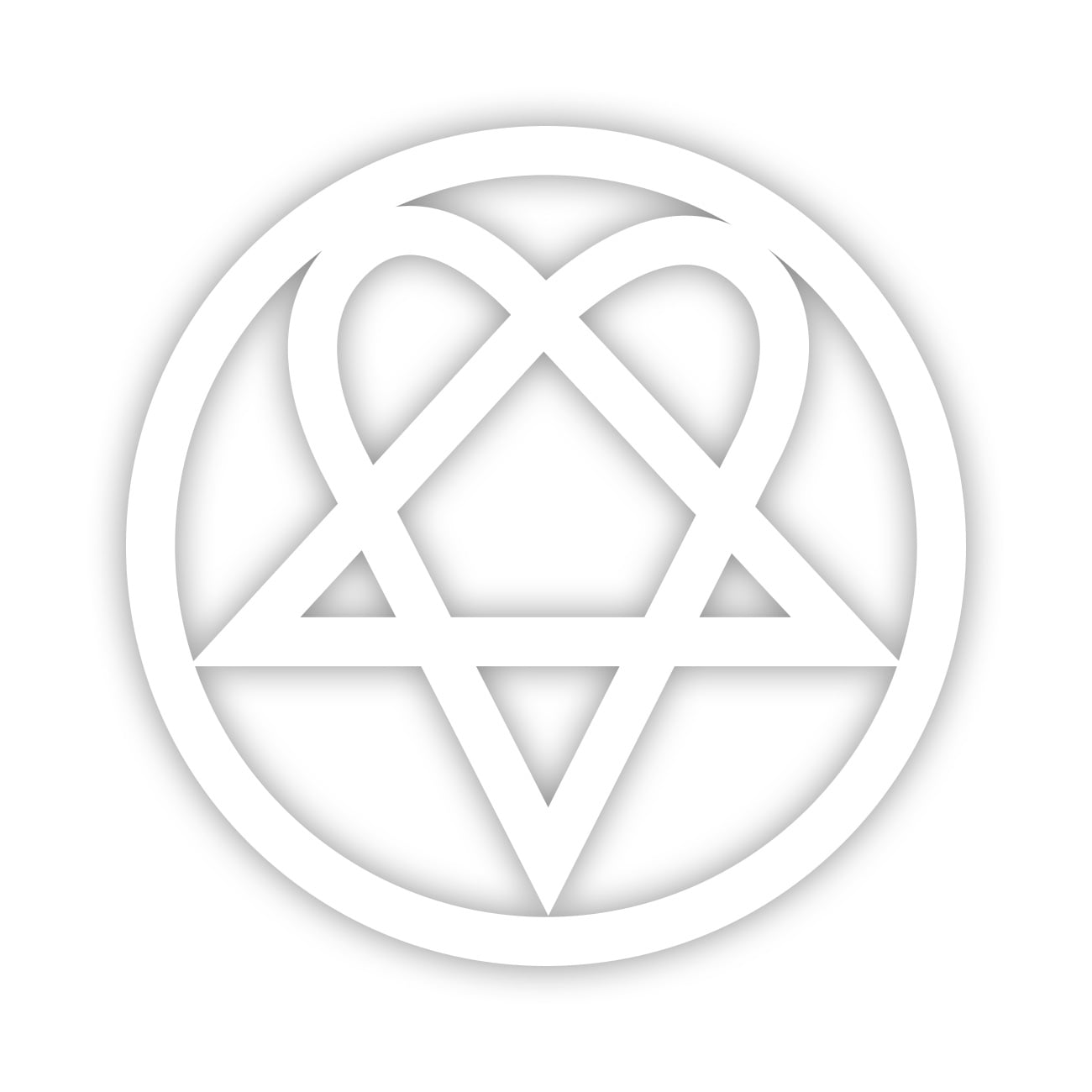Heartagram Sticker Decal Die Cut - Self Adhesive Vinyl - Weatherproof ...