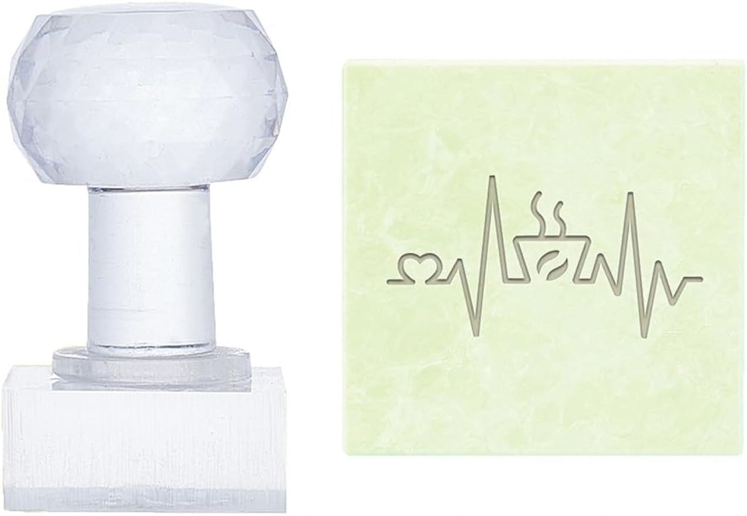 Heartbeat Acrylic Stamp Soap Embossing Stamp Soap Stamp with Handle ...