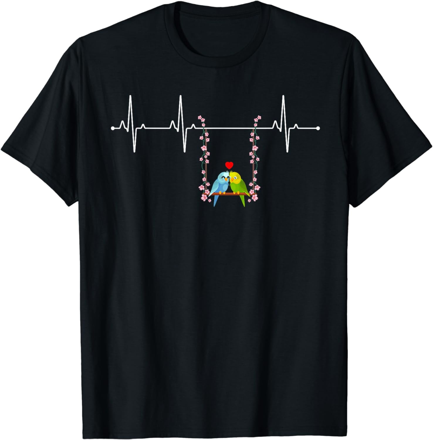 Heartbeat Budgie ECG T-Shirt - Walmart.com