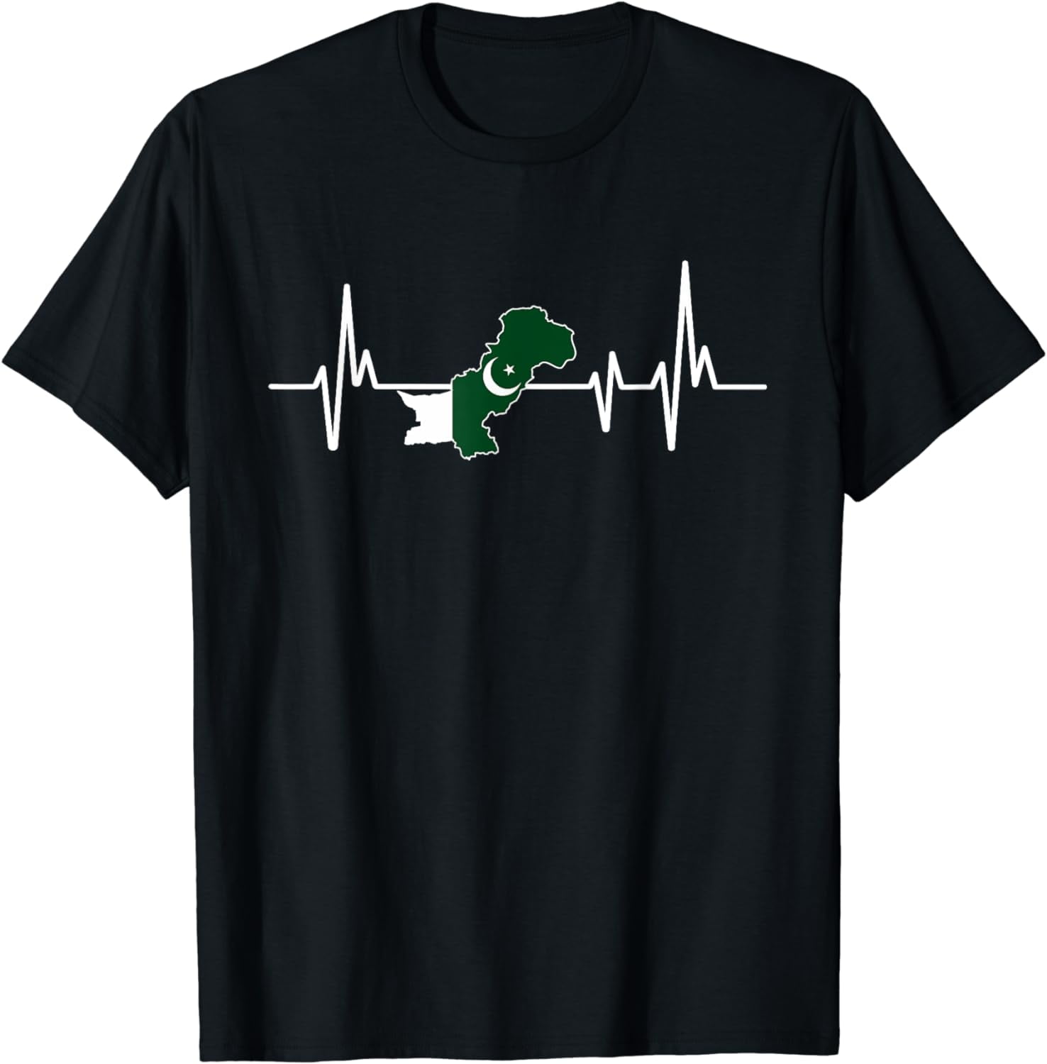 Heartbeat Design Pakistani Flag Pakistan T-Shirt - Walmart.com