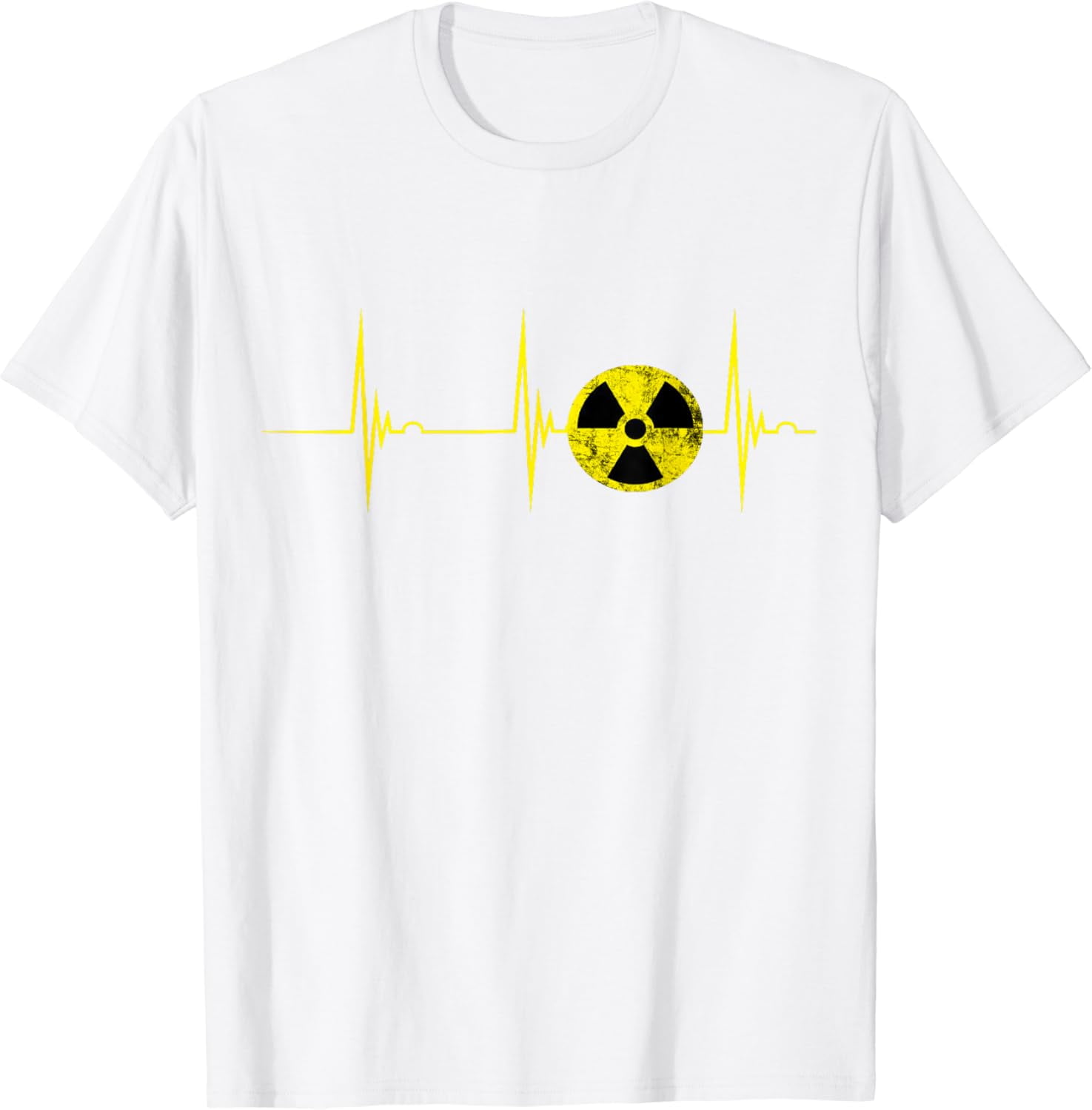 Heartbeat ECG Pulse Fallout Symbol Sign Nuclear Radiation T-Shirt100 ...