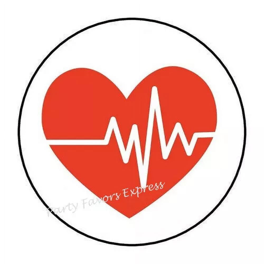 Heartbeat Heart Beat Stickers Party Favors Phone Decal Water Bottle Stickers Car Decals, Laptop ...