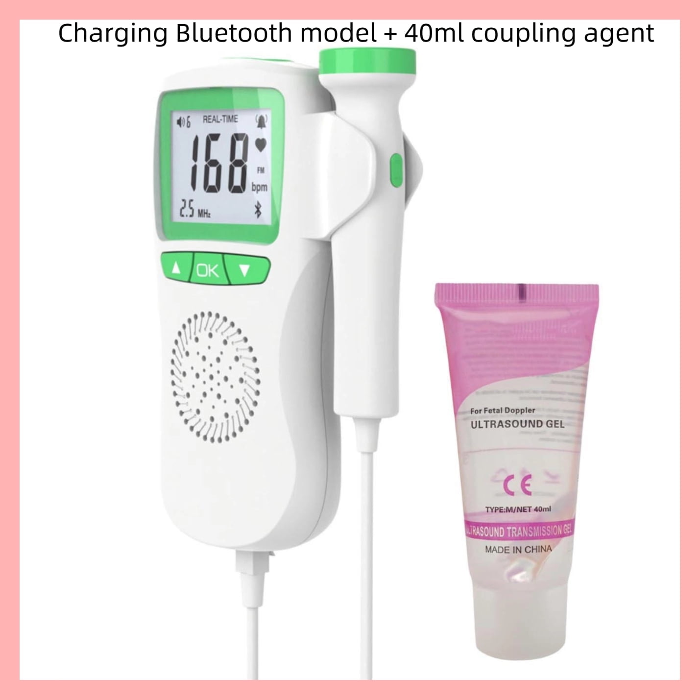 Heartbeat Monitor Portable-FetalDoppler-Easy to Use for Home, Charging ...