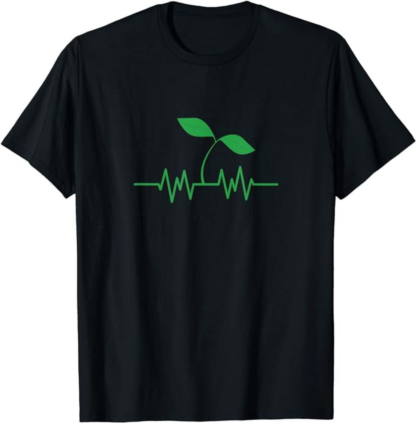 Heartbeat Plants ECG Shirt Garden Flowers Gardener Trees T-Shirt ...