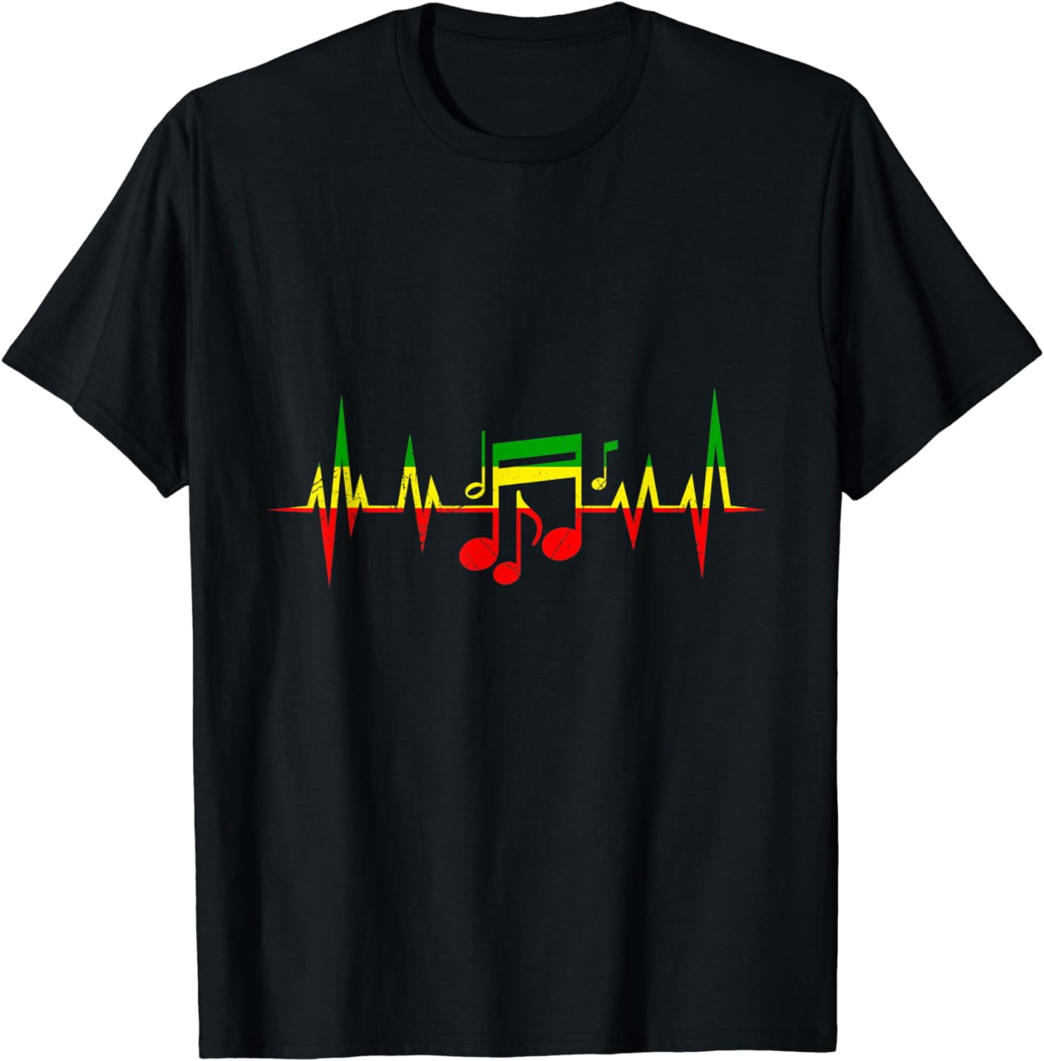 Heartbeat Reggae Music I Love Sheet Music Notes T-Shirt - Walmart.com