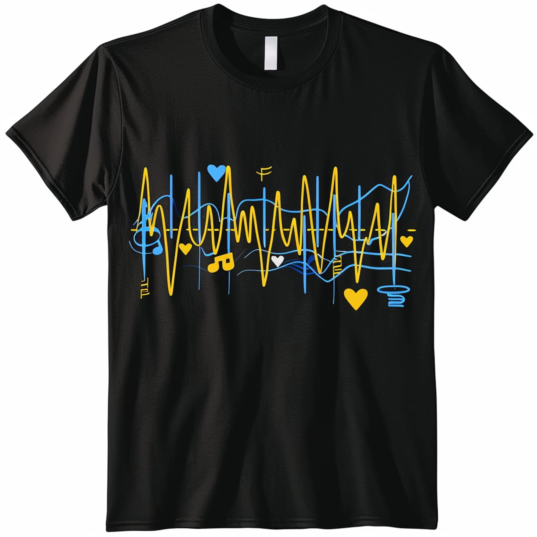 & Heartbeats World Health Day T Shirt Blue & Yellow Design Modern & Minimal Ideal Gift for ...