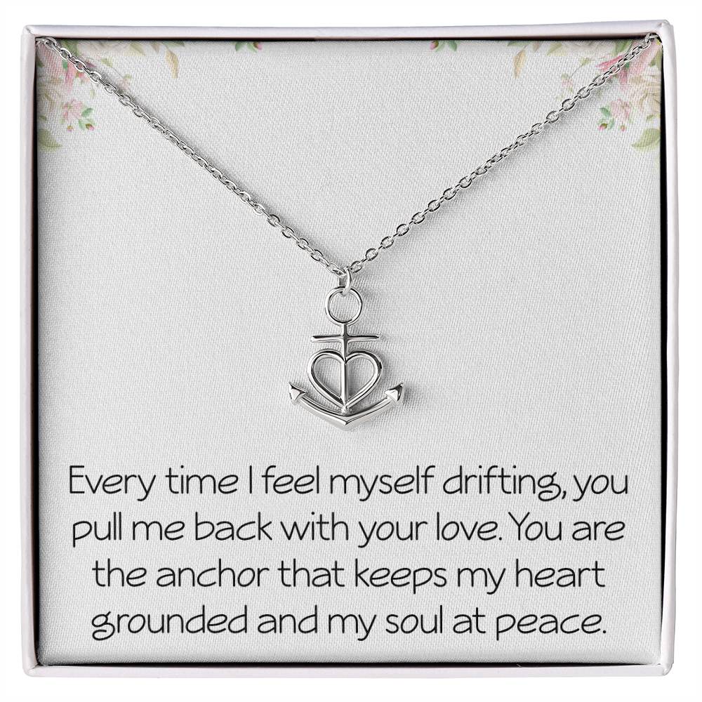 Heartfelt Anchor Necklace With Loving Message Meaningful Necklace Gift ...