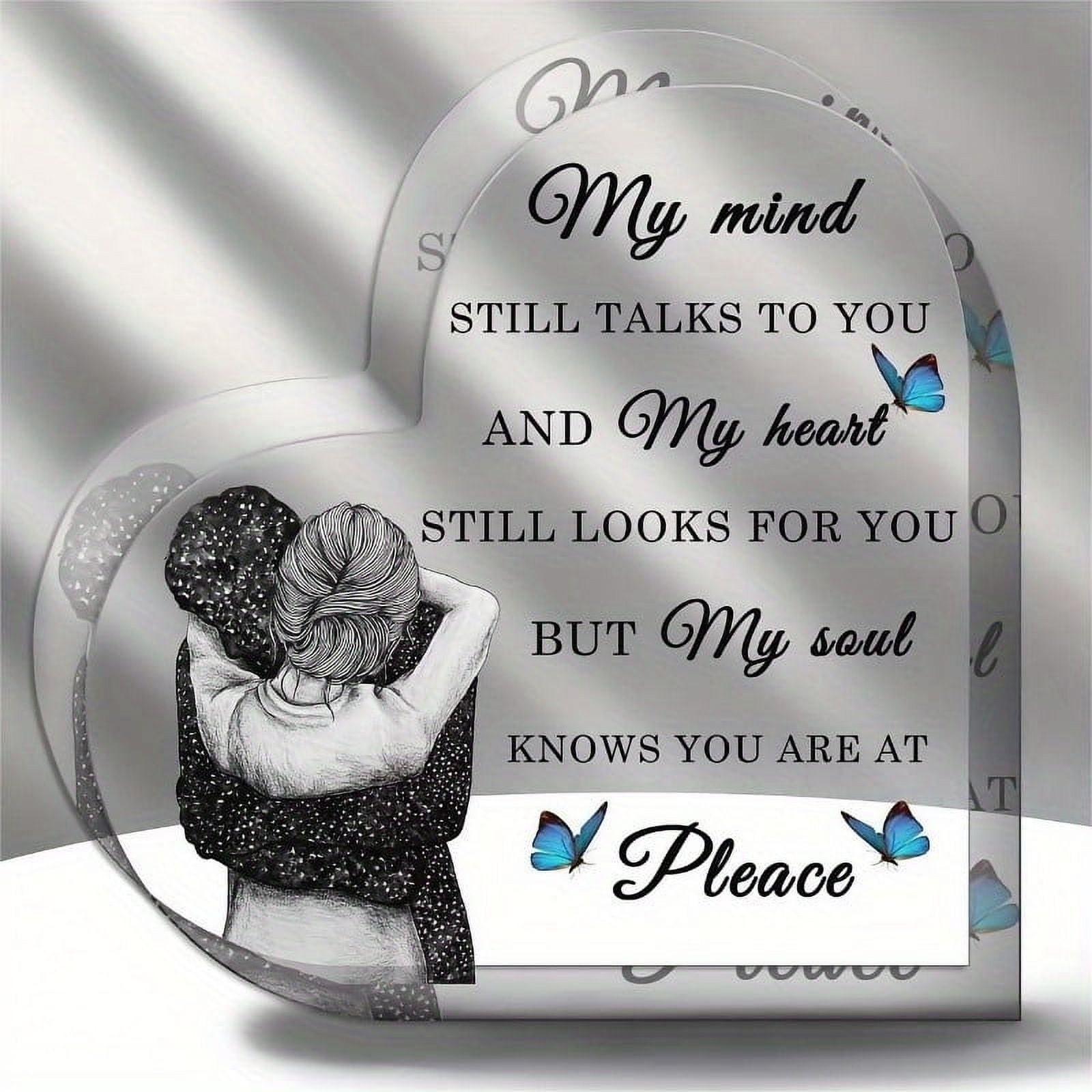 Heartfelt Bereavement Sympathy Gift - Acrylic Table Centerpiece With ...