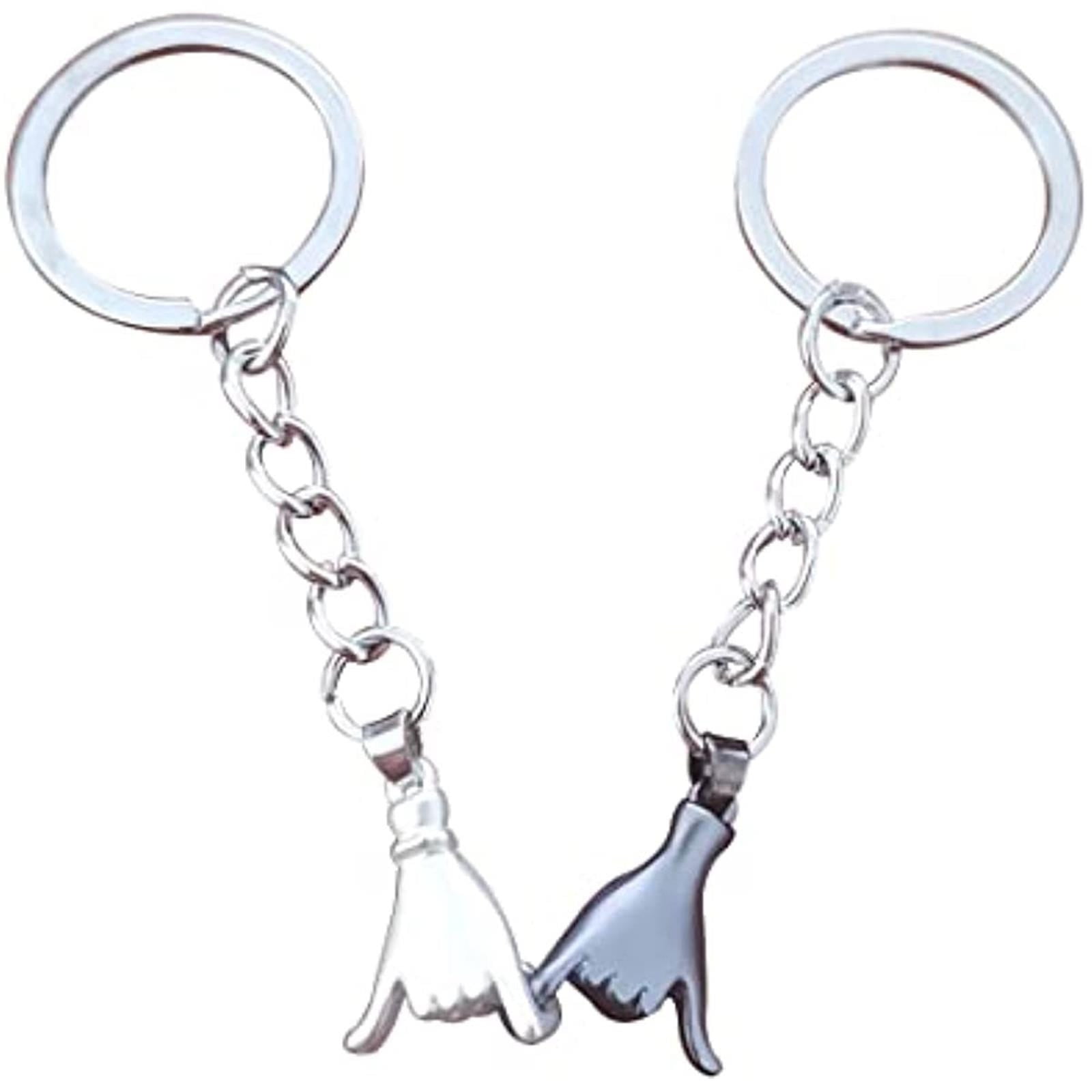 Heartfelt Bond Forever Couple Keychain with Heart Pendant Design for ...