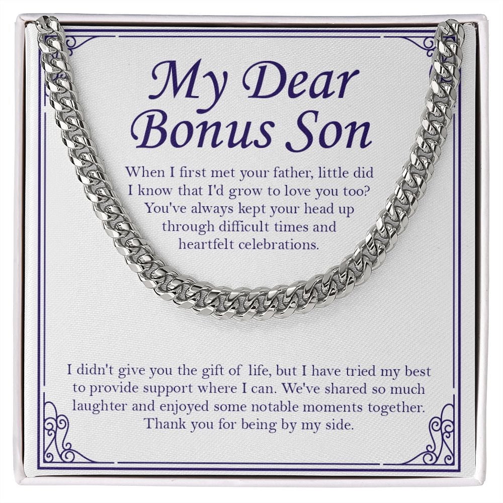 "Heartfelt Celebrations" Bonus Son Necklace Gift From Mom Cuban Link ...