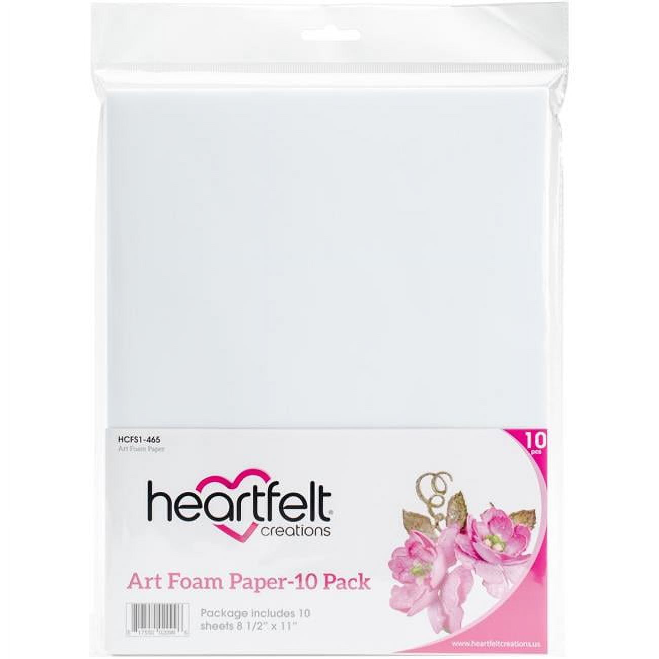 Heartfelt Creations Art Foam Paper 8.5"X11" 10/Pkg-White - Walmart.com