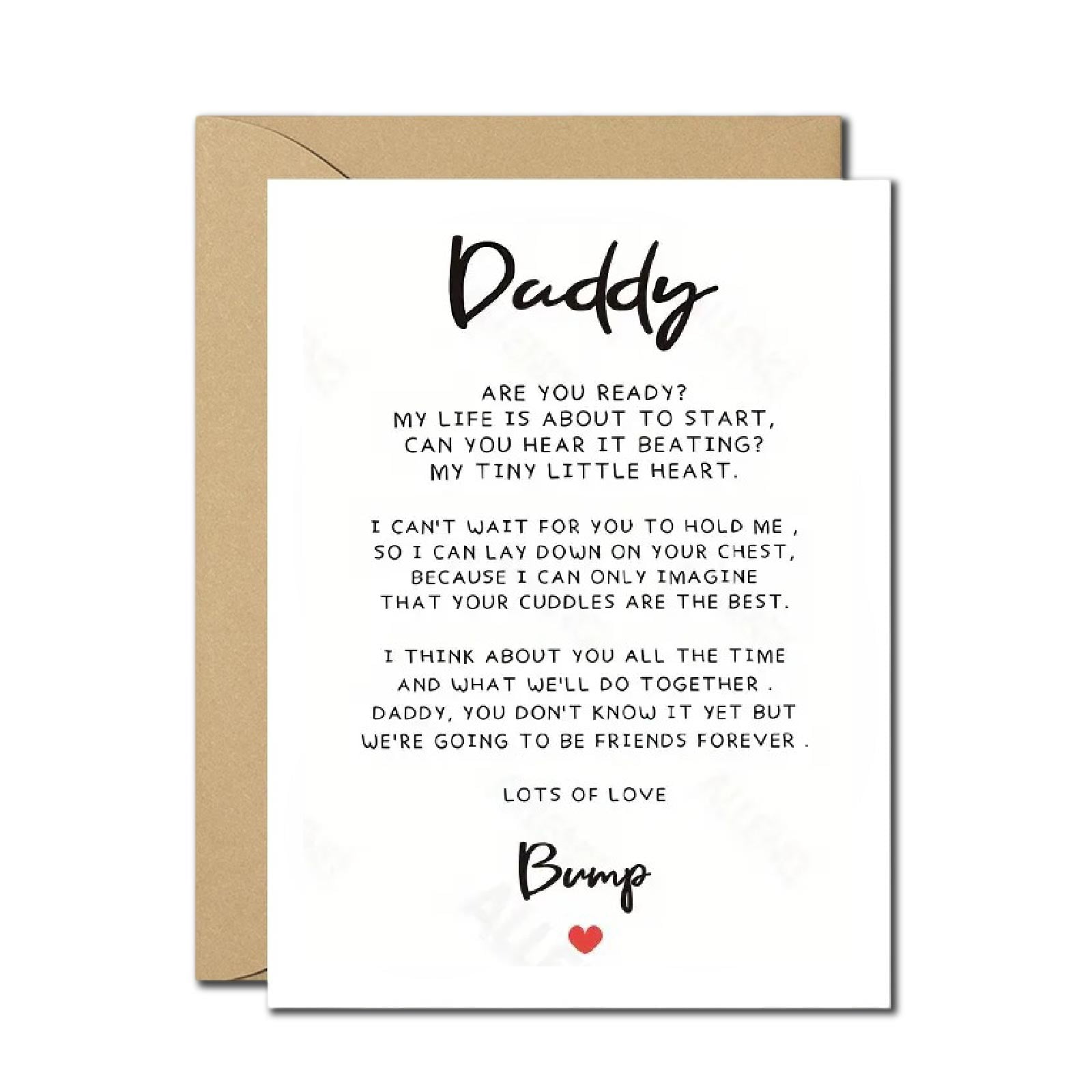 Heartfelt Daddy Announcement Greeting Card – Perfect for Expecting ...