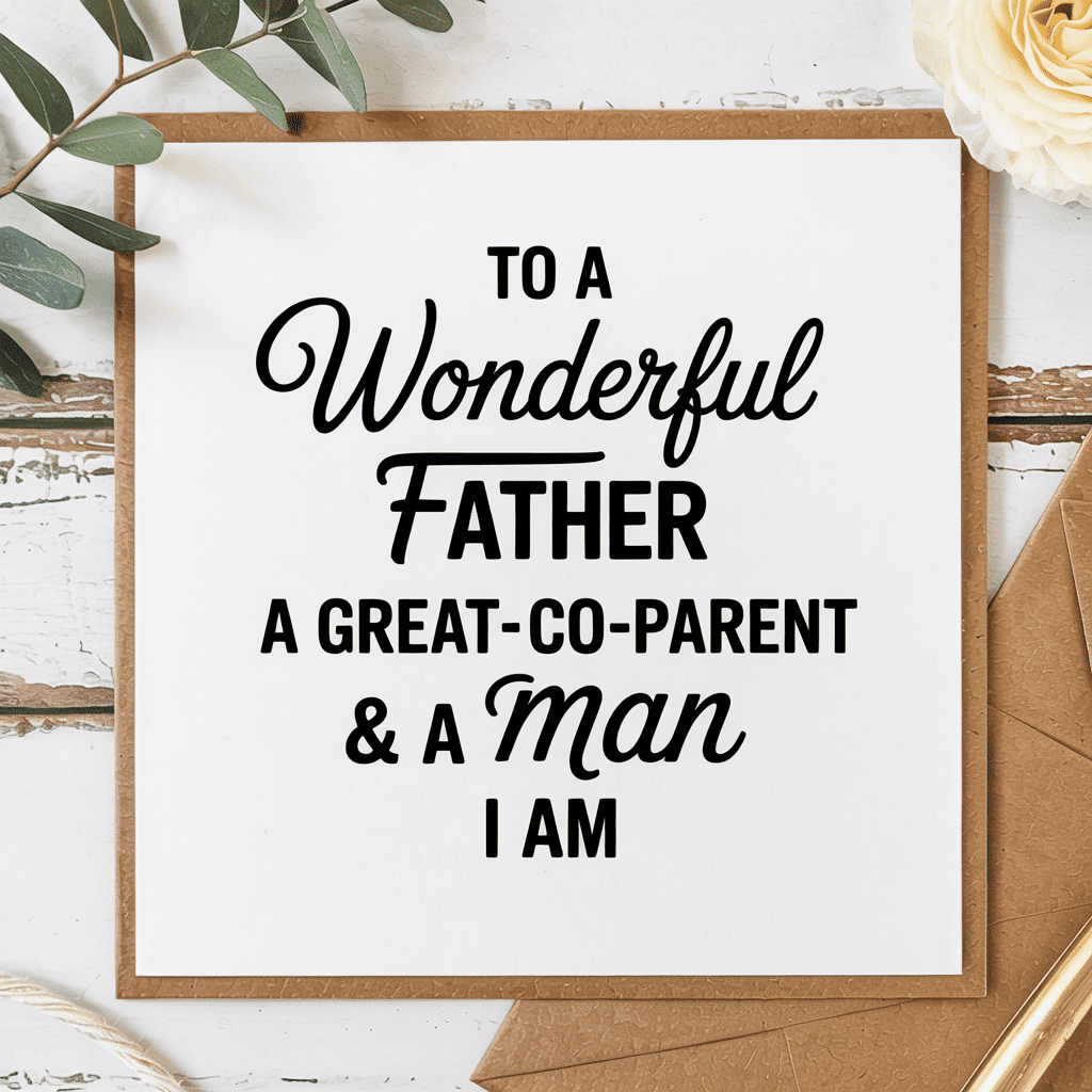 Heartfelt Father's Day Card - To a Wonderful Father, Great Co-Parent ...