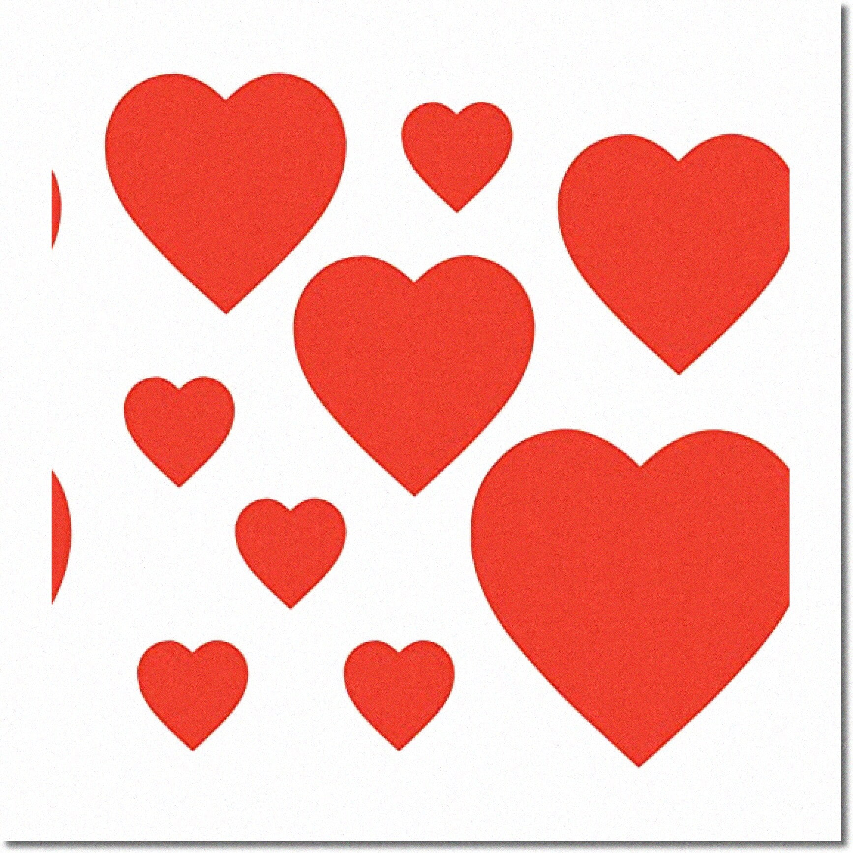 Heartfelt Love: Red Cardstock Paper Cut Outs - 9 Piece Set for ...