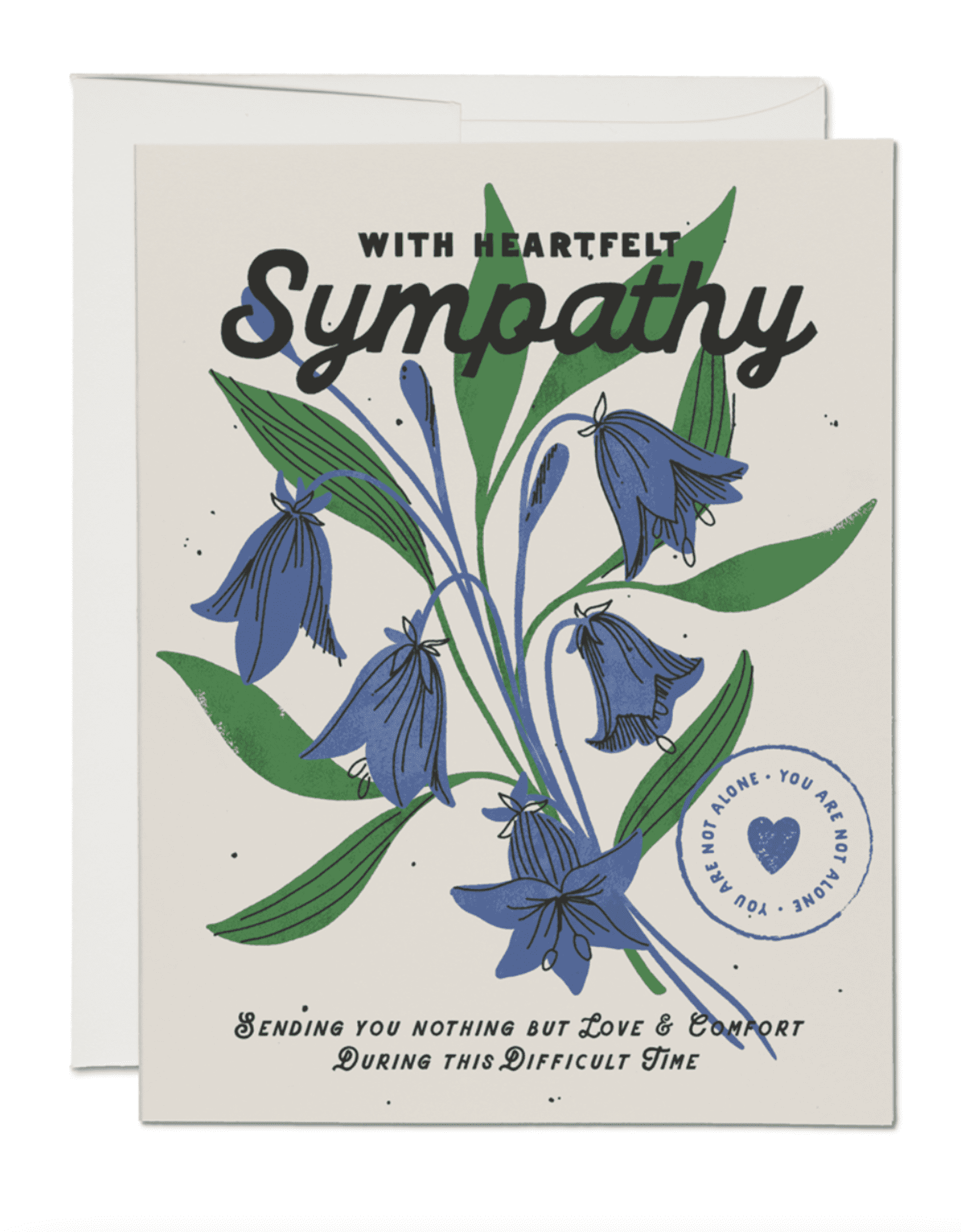 Heartfelt Sympathy Card – "With Heartfelt Sympathy" Floral Design ...