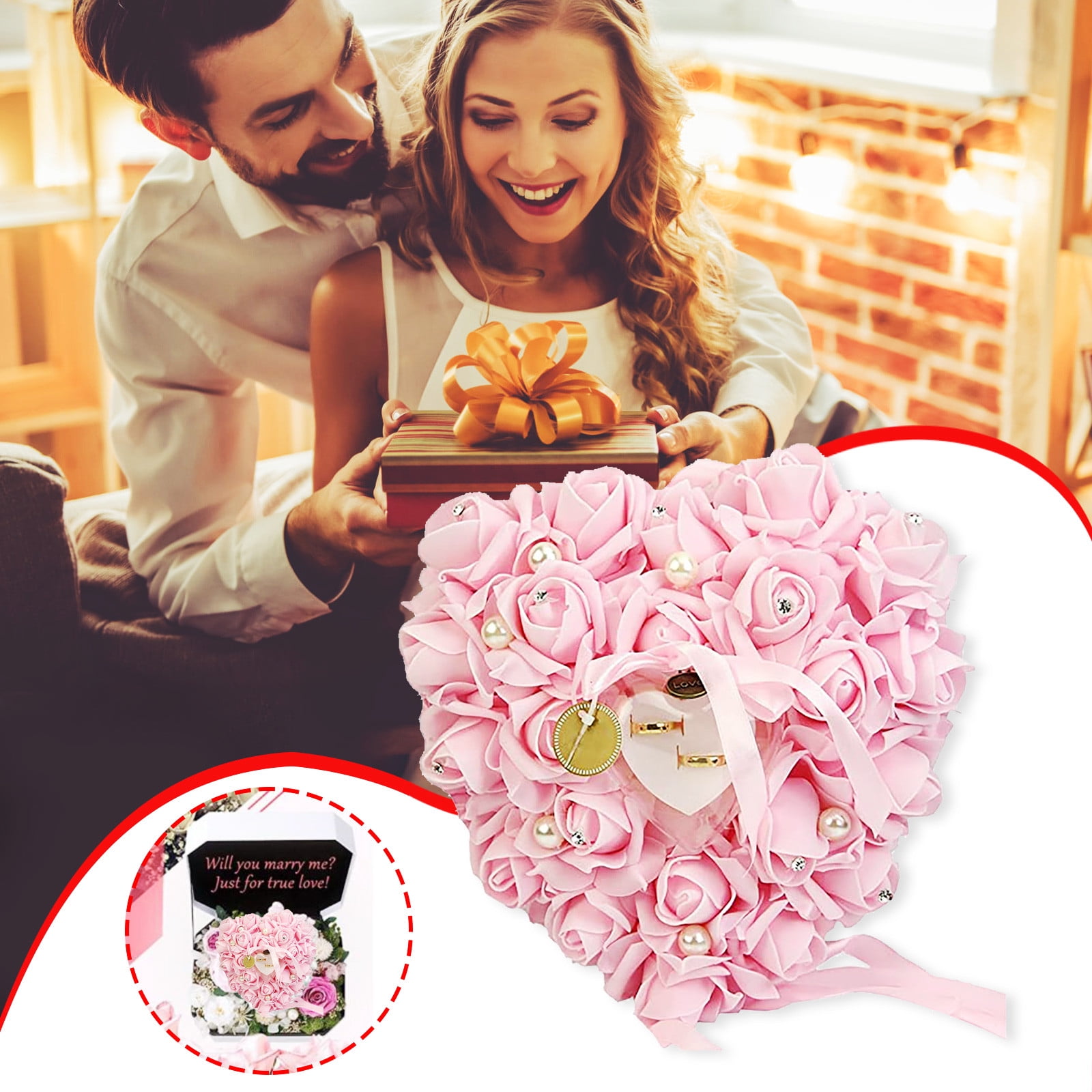 Heartfelt Wedding Gift Box, Elegant Pearl Accents, Glass Jar Display ...