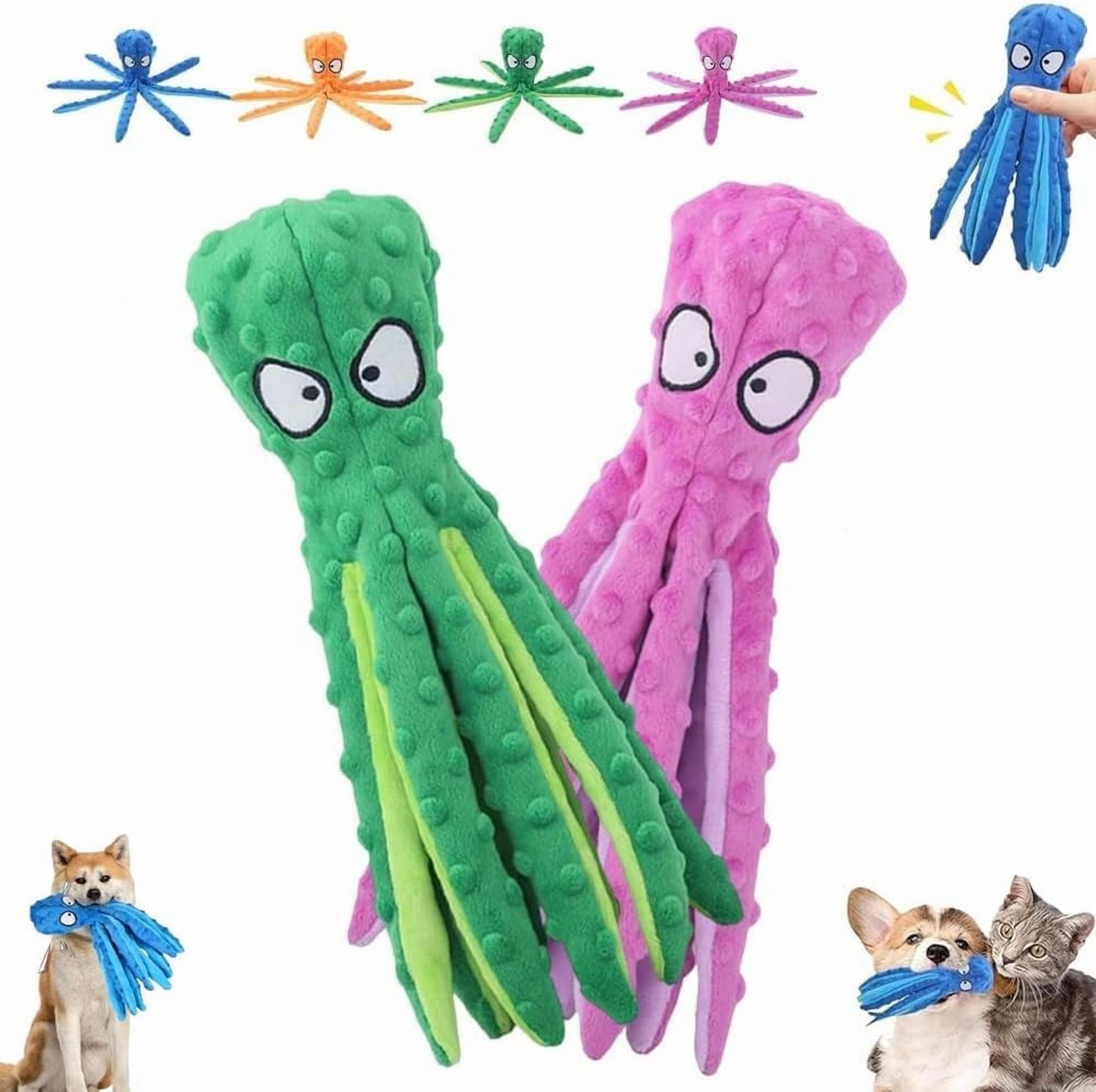 Heartful Pets Octopus,Eco-Friend Octopus Plush Dog Toy,No Stuffing Free ...