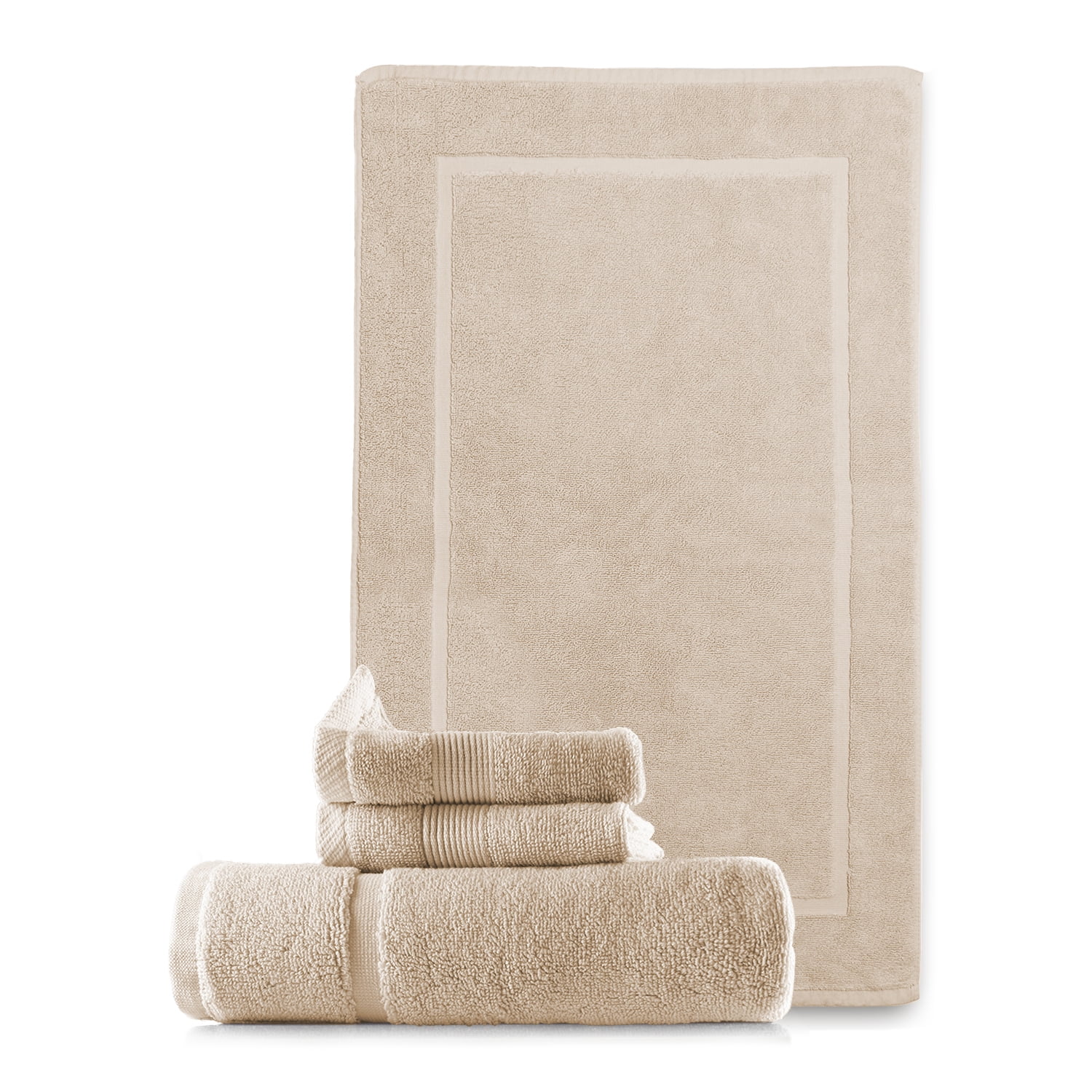 Hearth & Harbor Bath Towel Collection, 100% Cotton Luxury Soft Set of 2 ...
