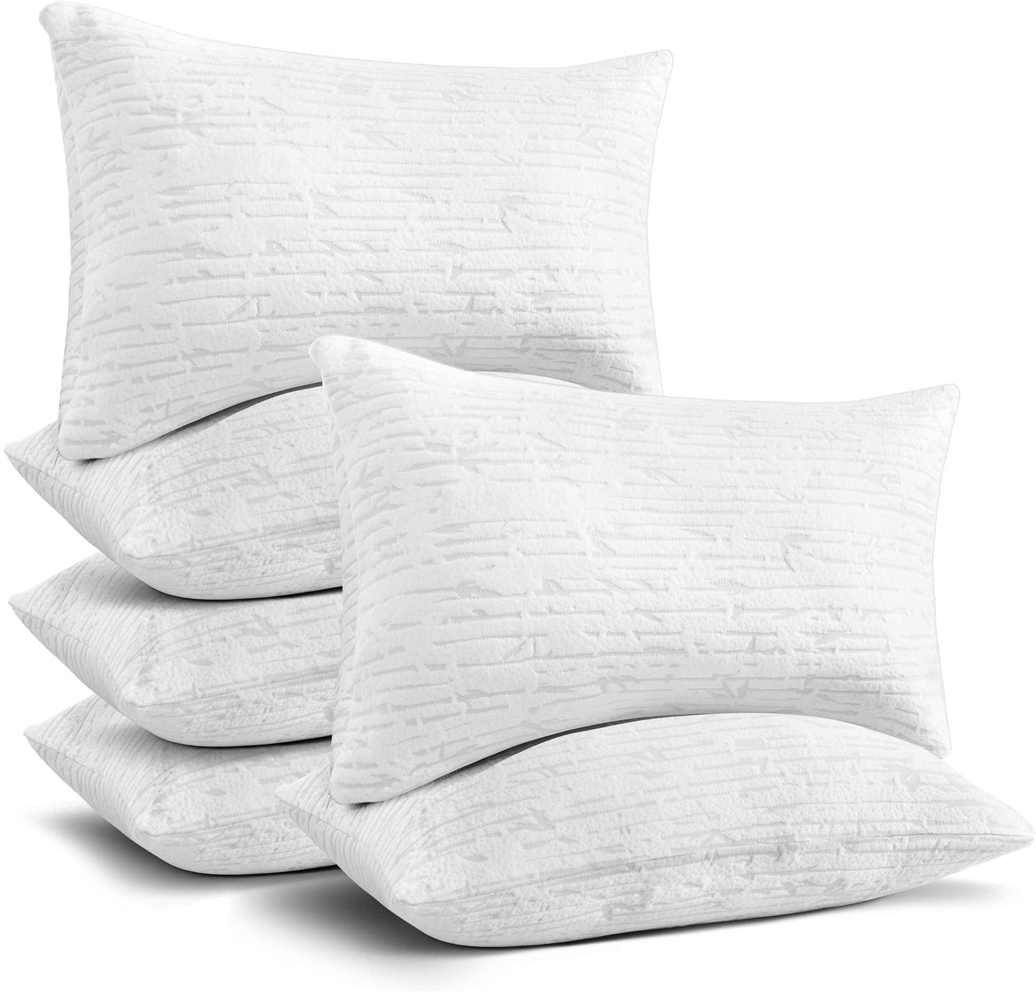 Hearth & Harbor Bed Pillow, Bamboo Pillows for Bed, King Size Pillows ...