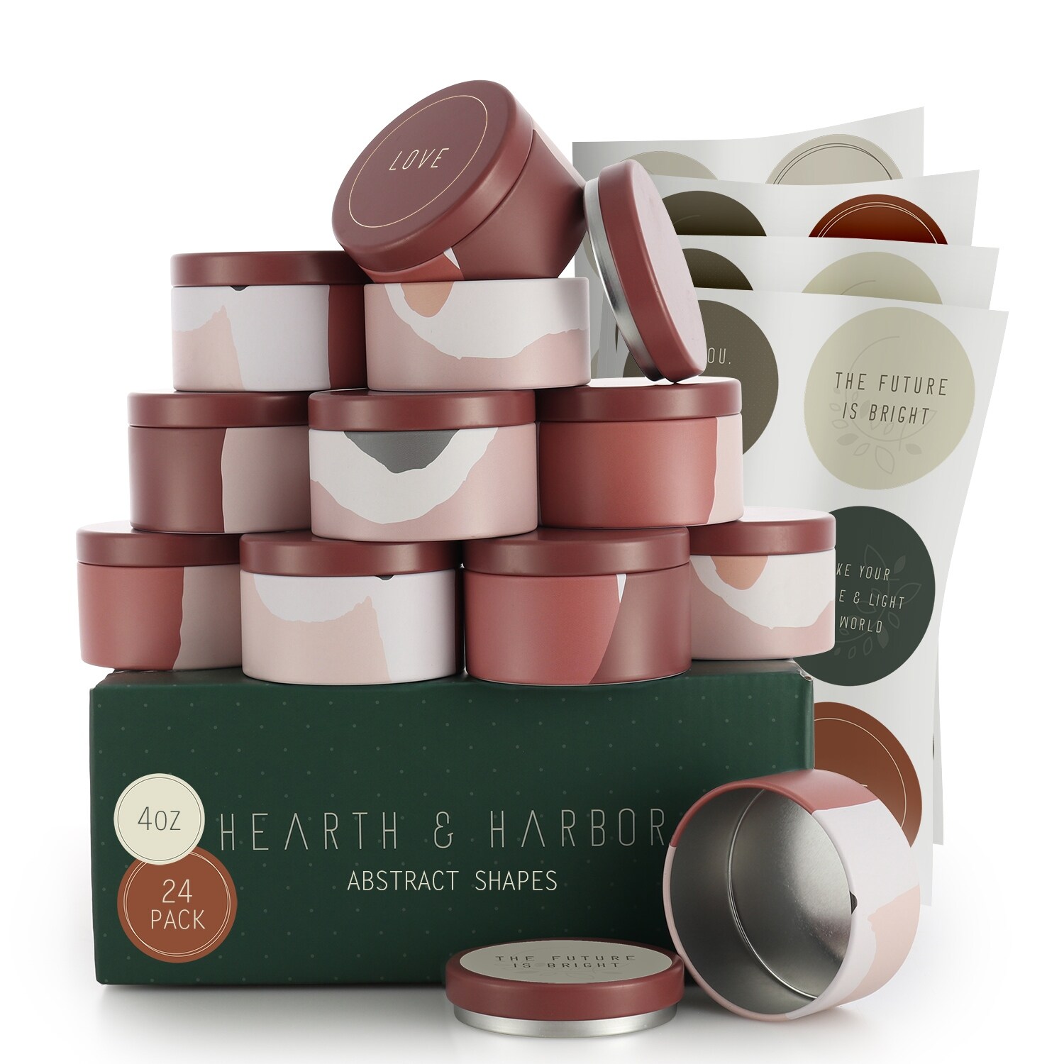 Hearth & Harbor Candle Tins - Candle Jars for Making Candles - DIY ...