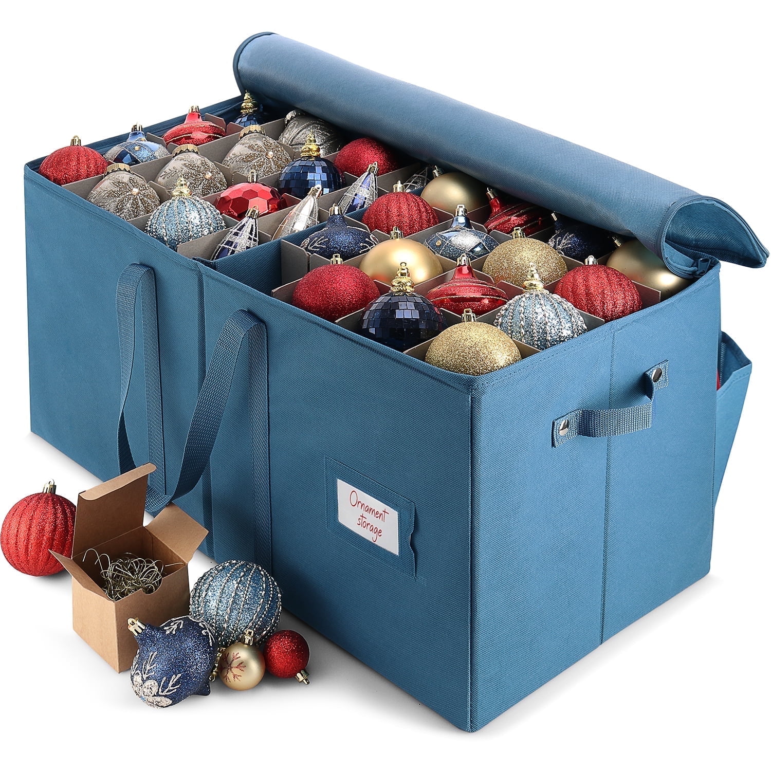 Hearth & Harbor Large Xmas Ornament Organizer - Case Holder for 128 ...