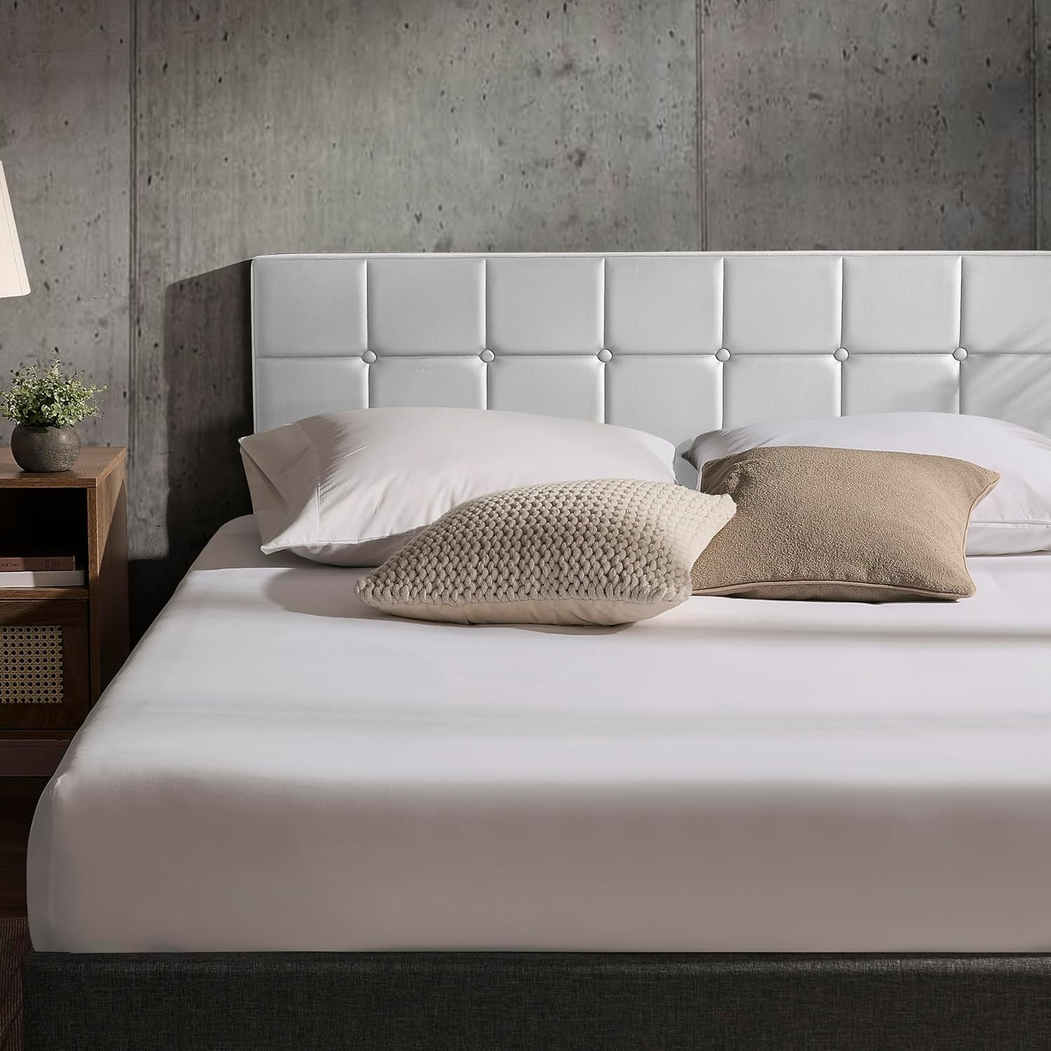 Hearth & Harbor Twin Headboard Only, Button Tufted Headboards ...