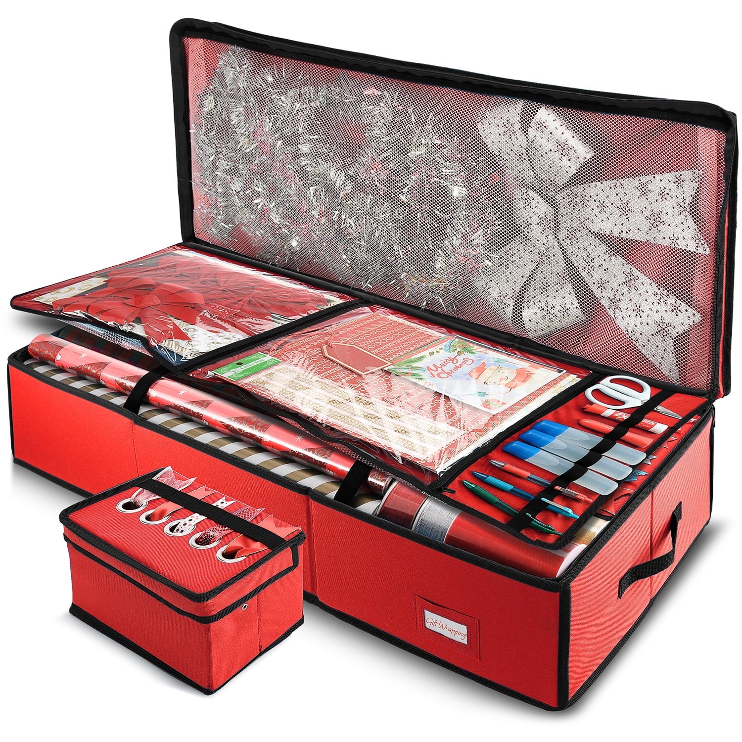 Hearth & Harbor Wrapping Paper Storage Container - Christmas Wrapping ...