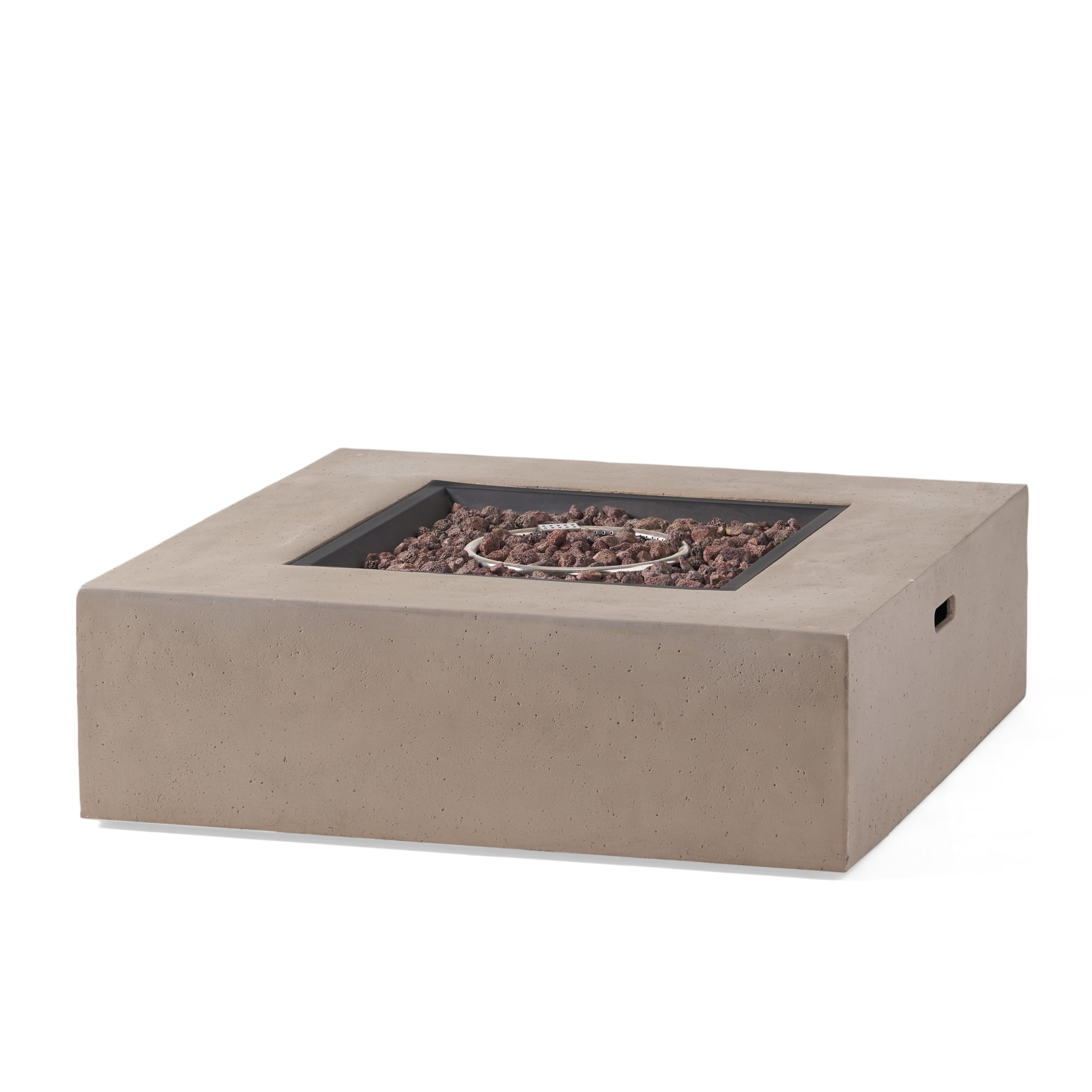 Hearth Outdoor 50,000 BTU Lightweight Concrete Square Fire Pit (No Tank ...