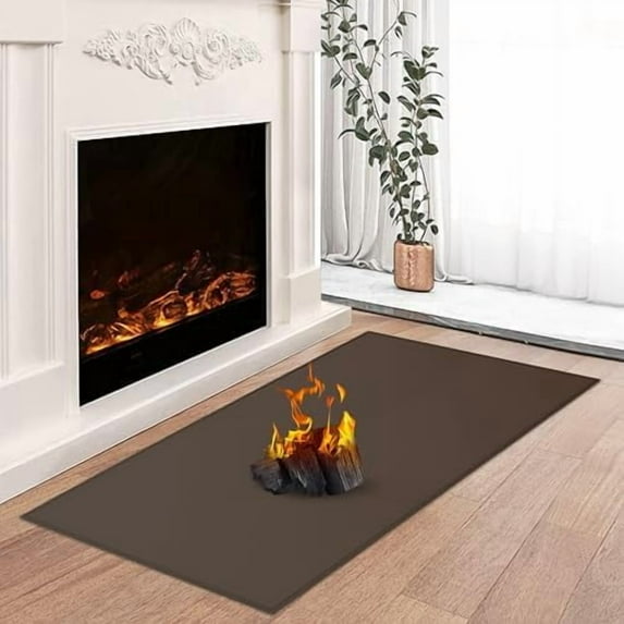 Hearth Rugs for Fireplaces Fire Resistant, 42 x 24 x 0.04 inch ...