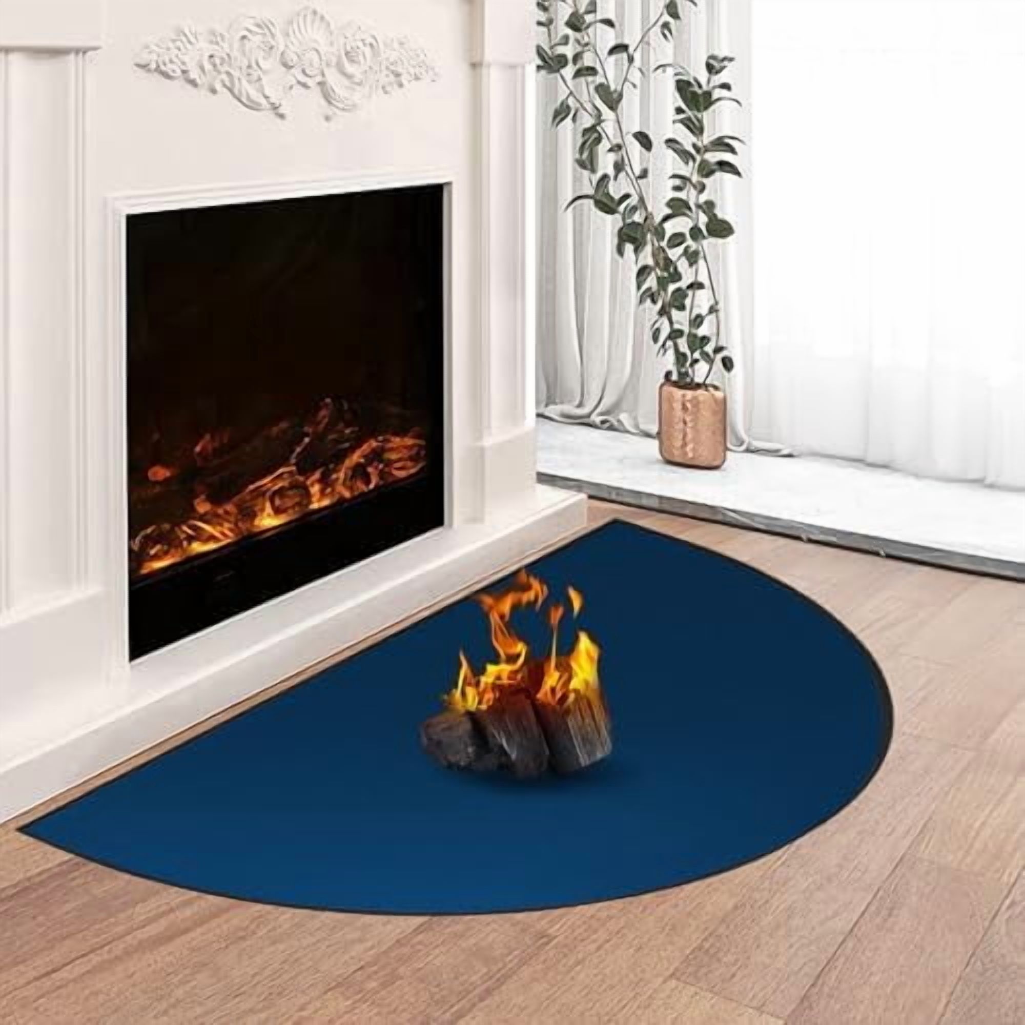 Hearth Rugs for Fireplaces Fire Resistant, 48 x 28 inch Fireproof ...