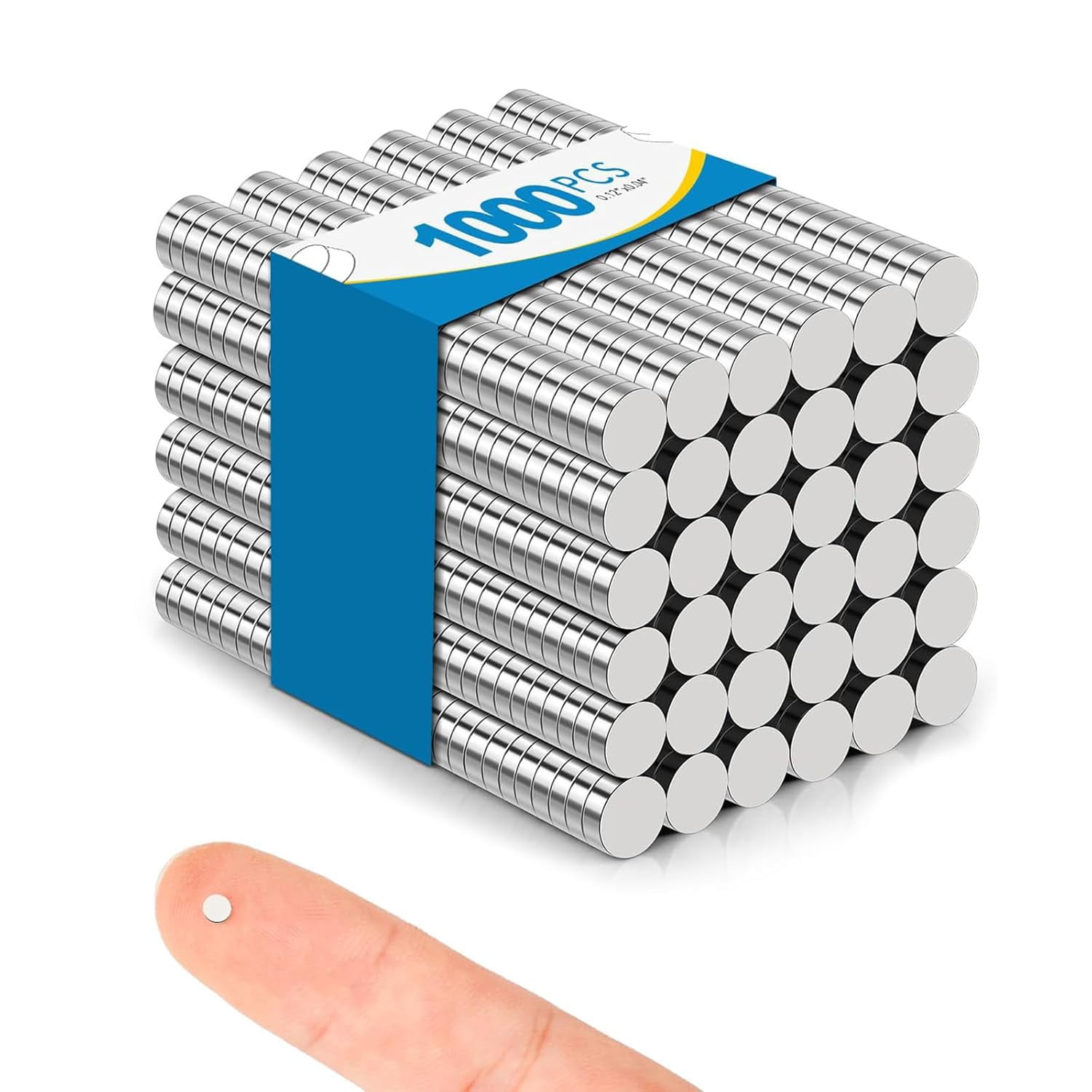 HearthHarmony 1000 Pack Small Magnets, 3x1mm Refrigerator Magnet Rare ...