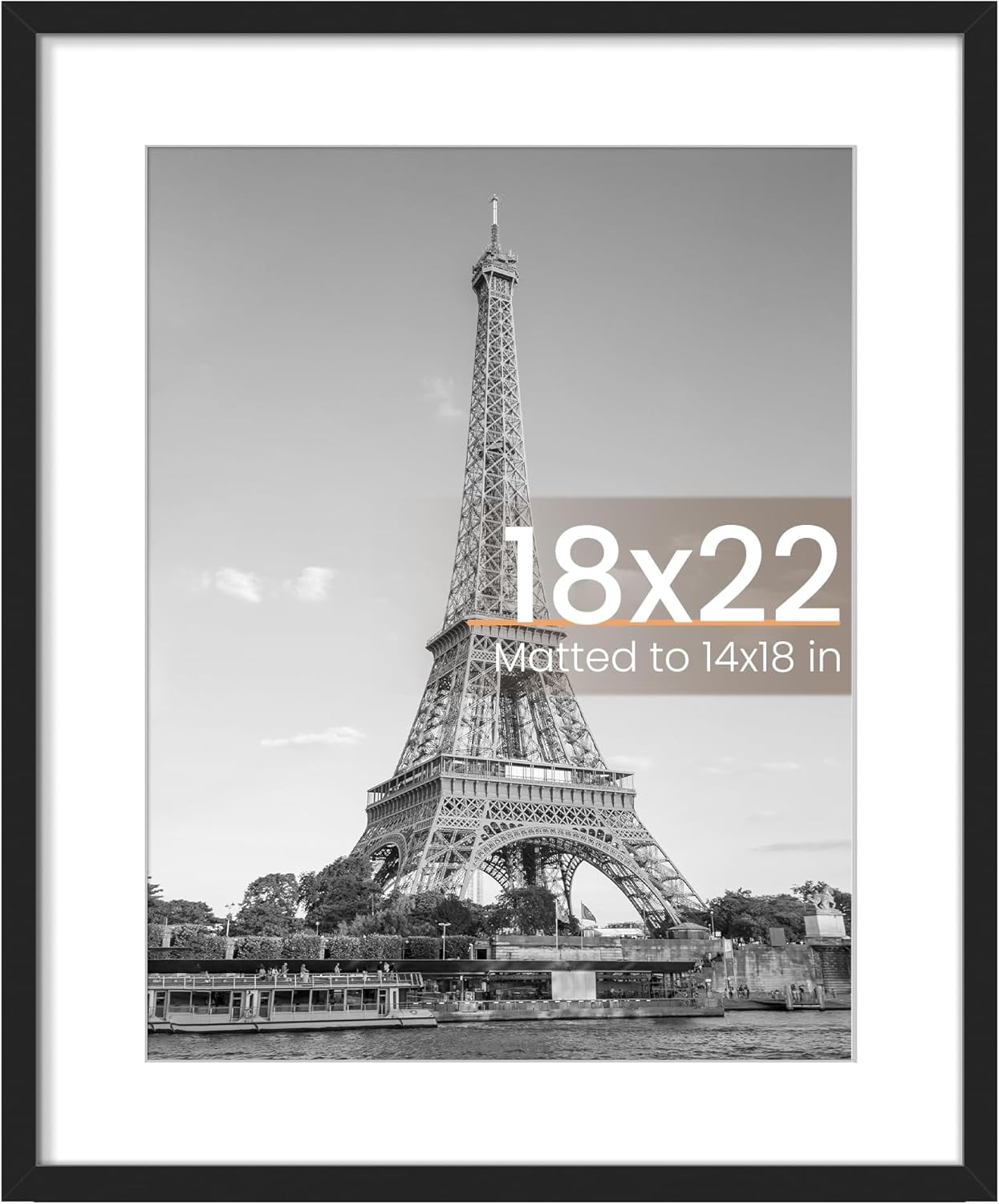HearthHarmony 18x22 Picture Frame, Display Pictures 14x18 with Mat or ...