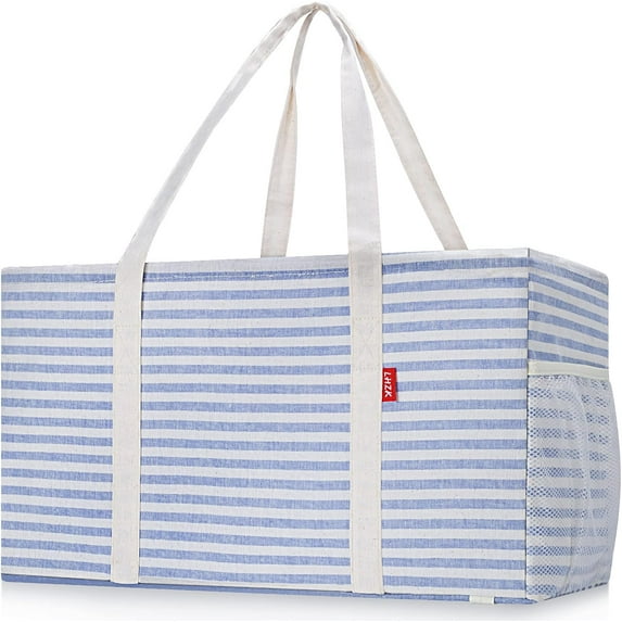 HearthHarmony 2 Pack Extra Large Utility Tote Bag with Metal Wire Frame ...