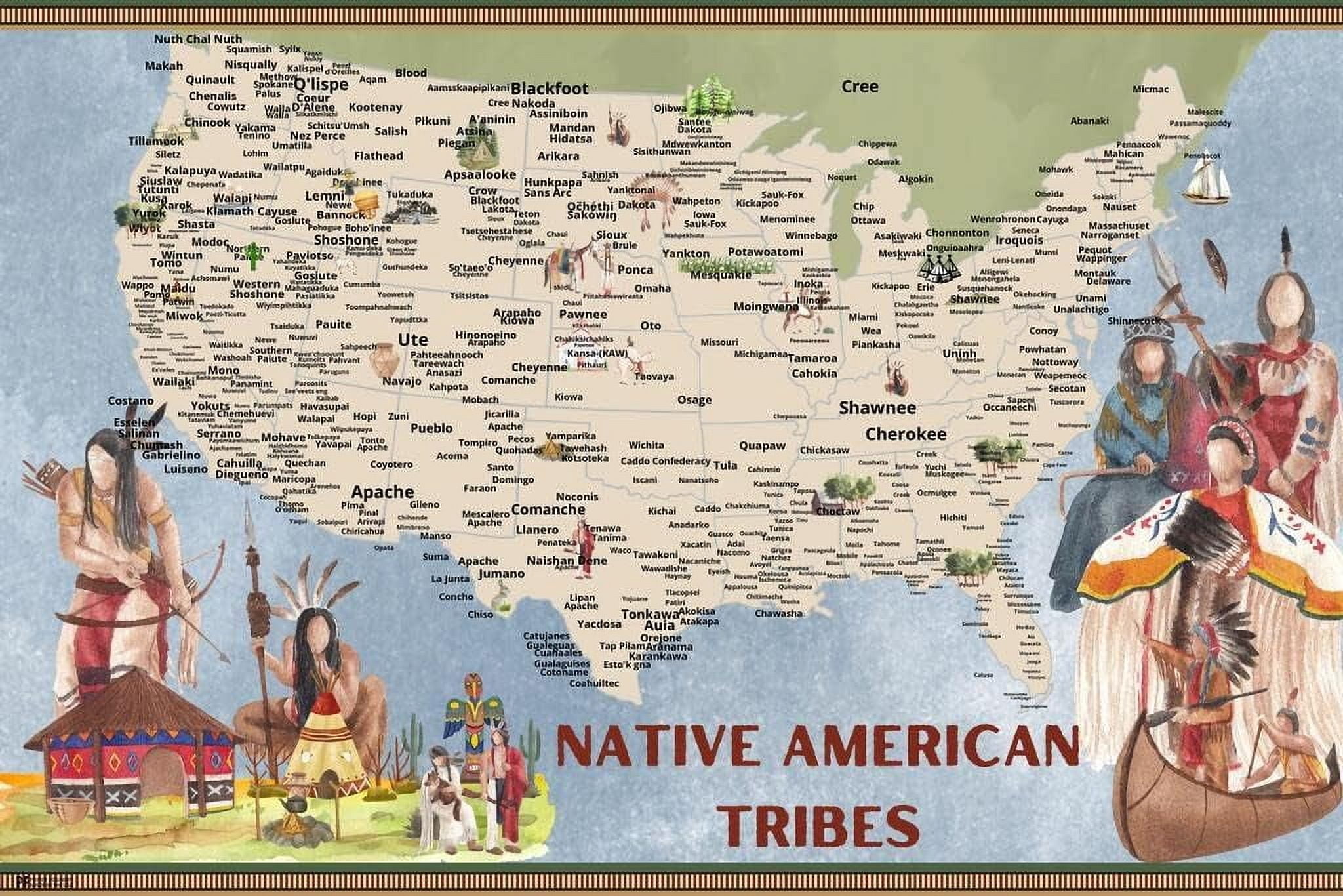HearthHarmony Native American Map Of Tribes Indigenous People American ...