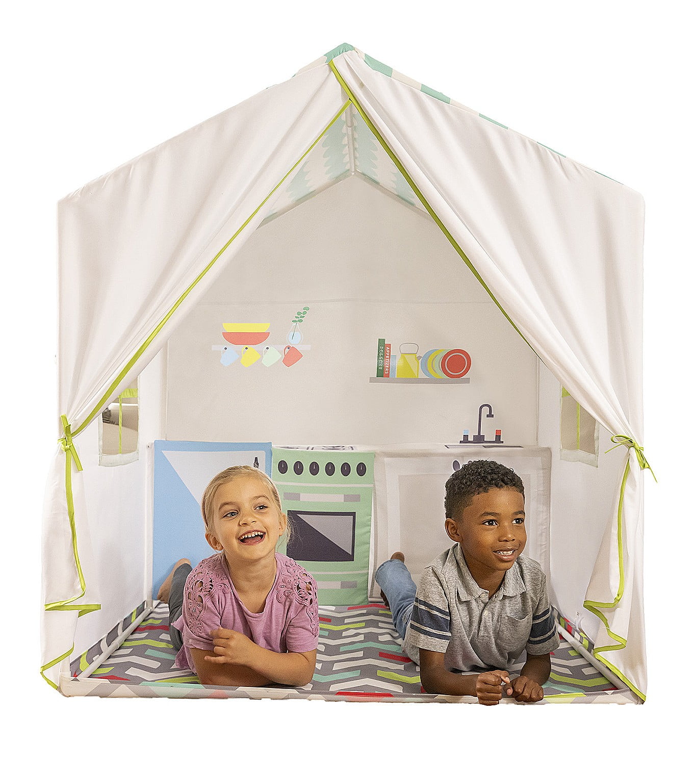 HearthSong 50-Inch Pretend-Play Fabric Kitchen Playhouse Tent - Walmart.com