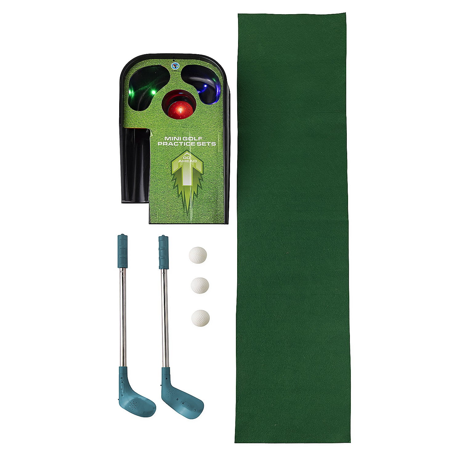 HearthSong Indoor Kids' Light-Up Golf Challenge Set: Two Putters and ...