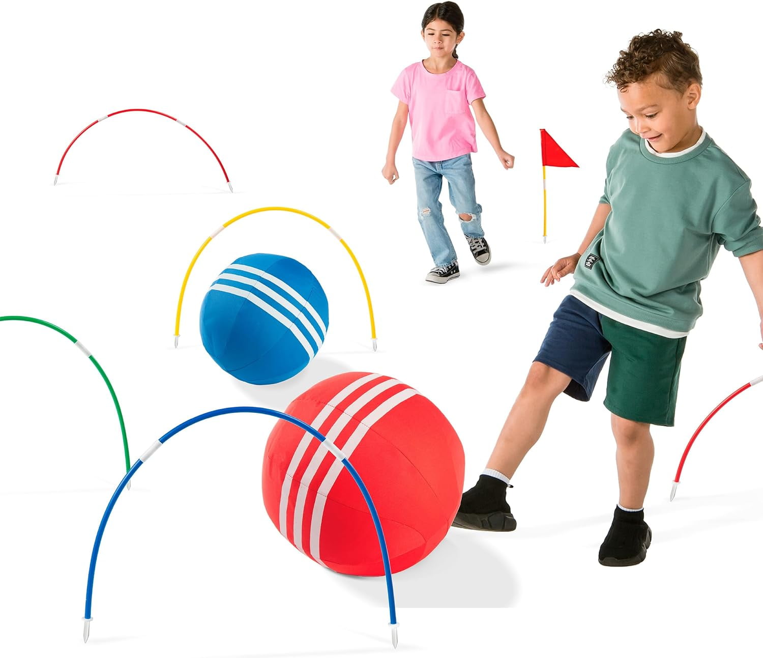 HearthSong Oversized Kick Croquet Outdoor Game for Kids - Walmart.com