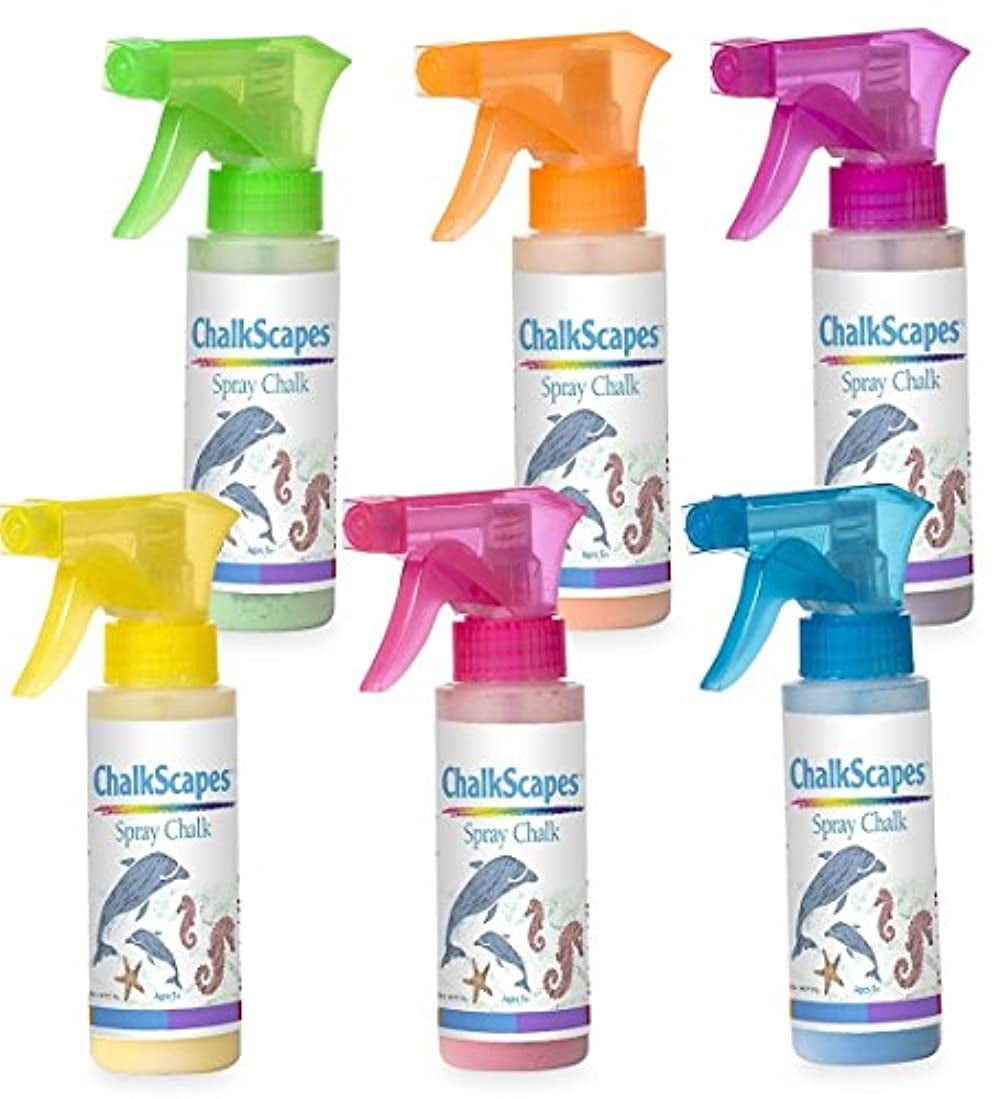 HearthSong Set of Six Spray Liquid Chalk, Sidewalk Drawing, Outdoor ...