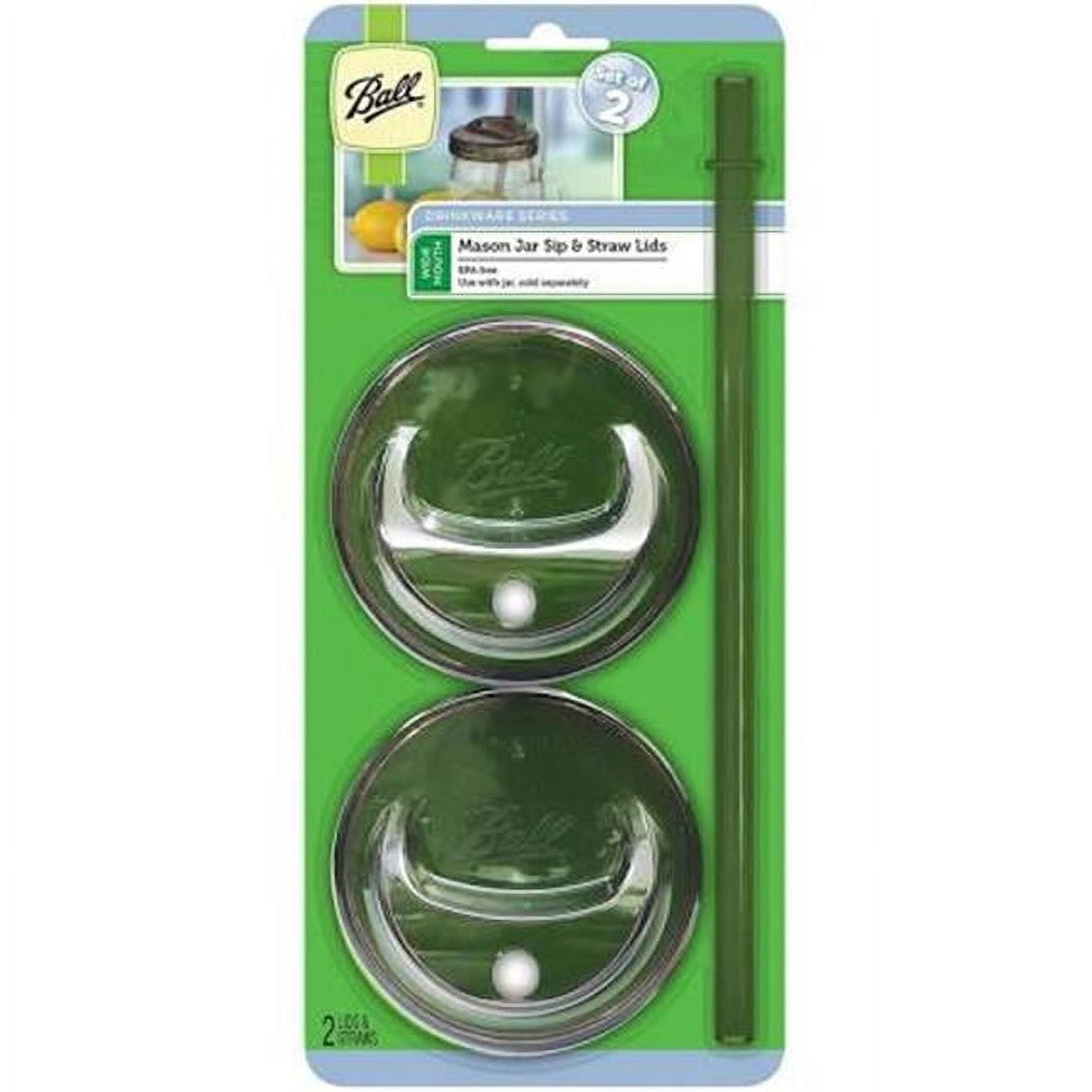 Hearthmark Series Sip & Straw Lids, Wide Mouth - Pack of 2 - Walmart.com
